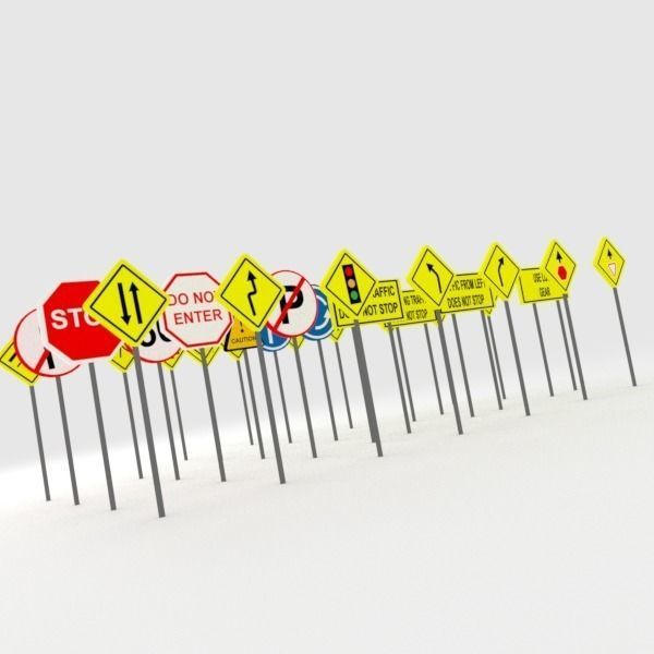 Street signs - Traffic signs 3D model | CGTrader