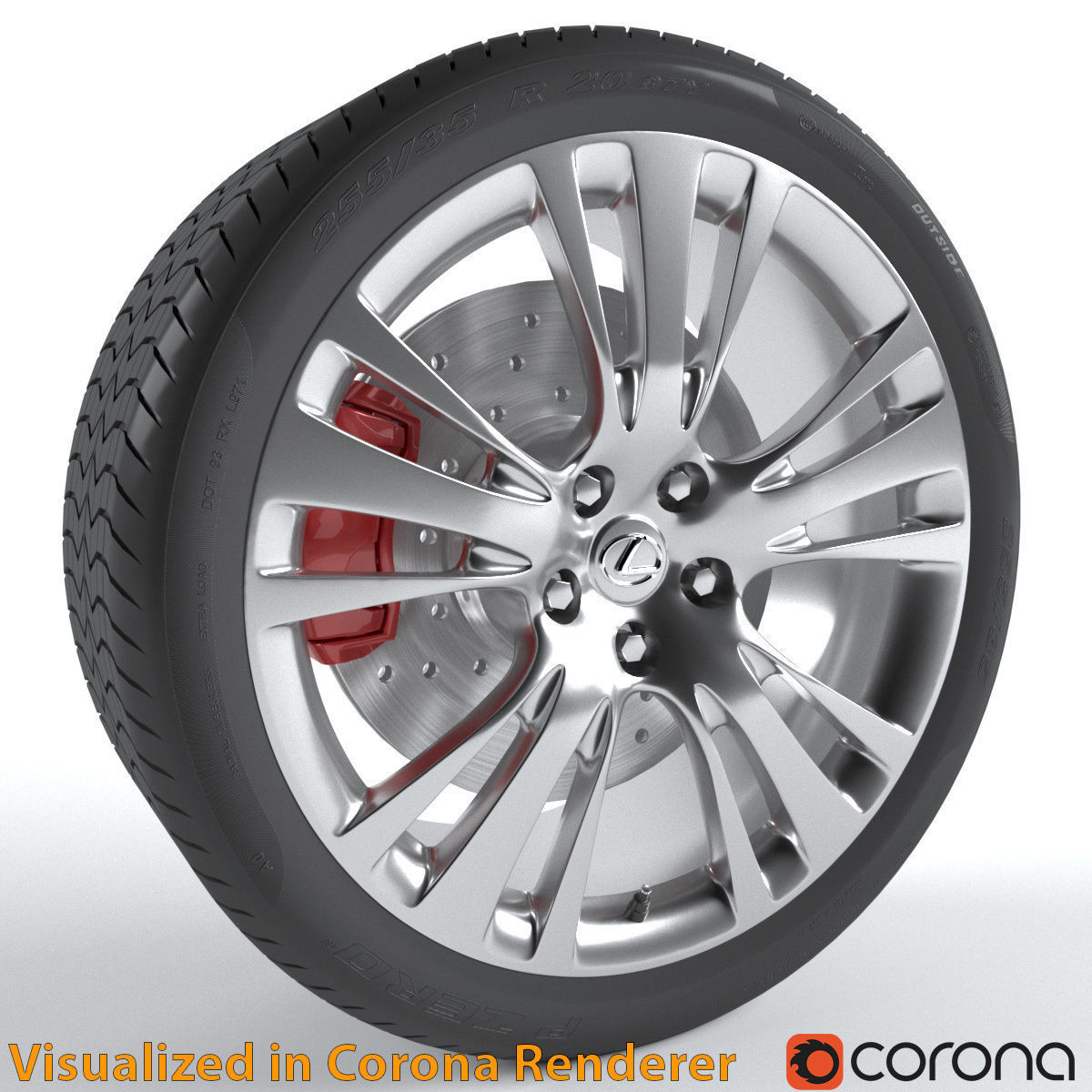 Lexus RX 450h Wheel 3D model | CGTrader