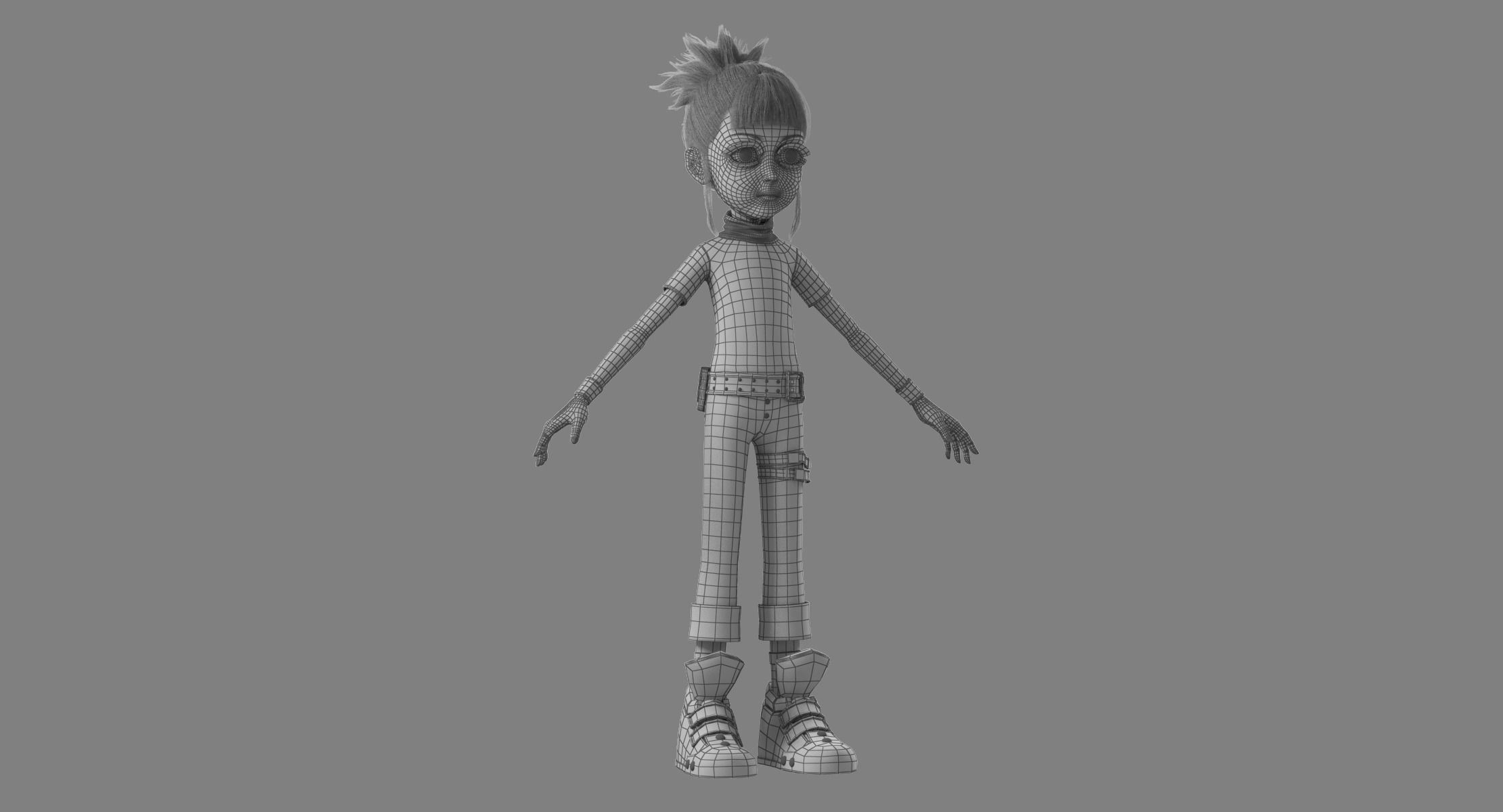 Cartoon Girl Rigged 3D model rigged | CGTrader