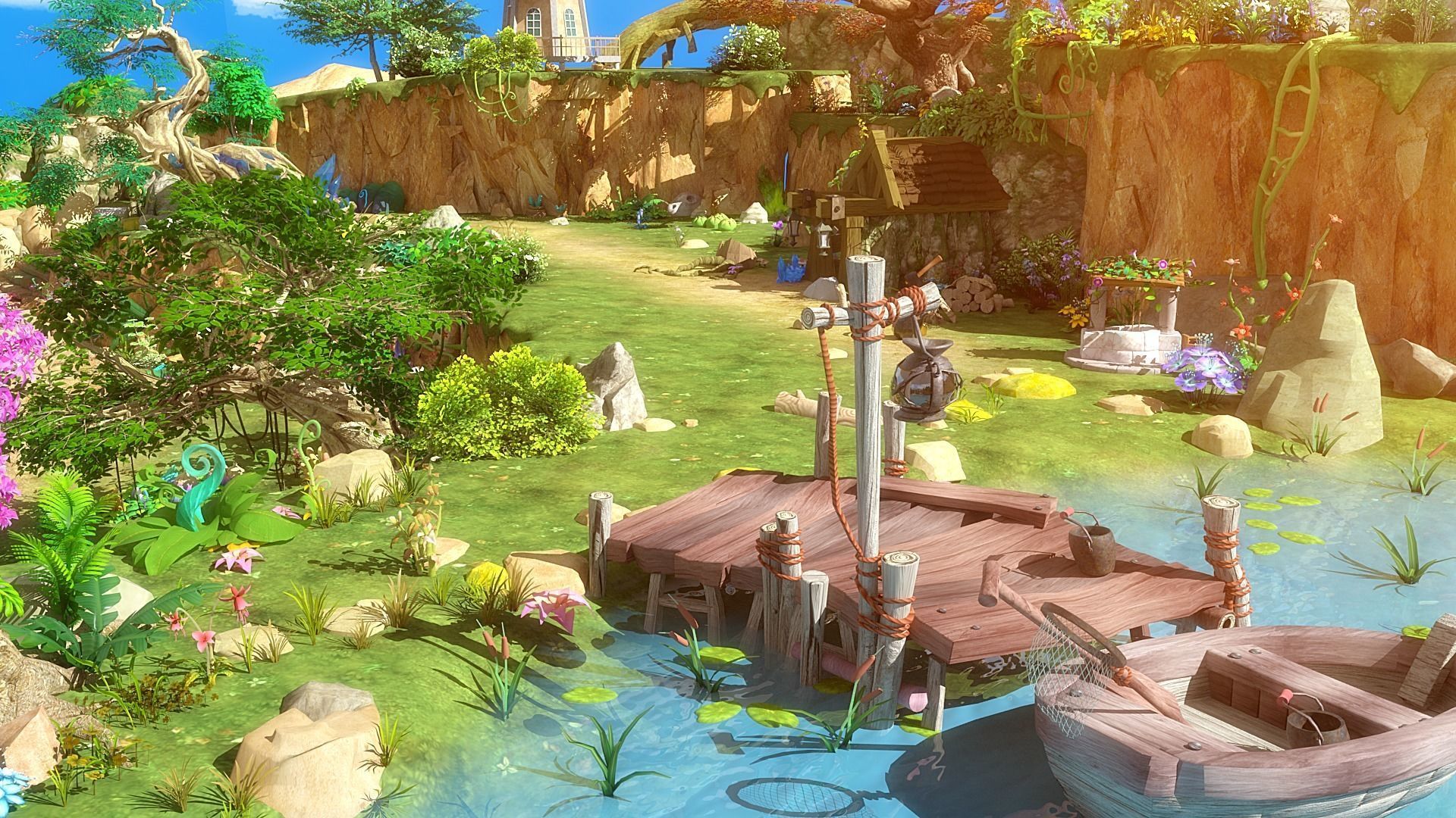 Cartoon Cliff Scene 3D model | CGTrader