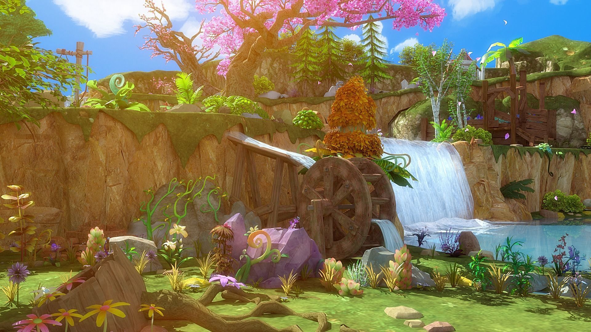 Cartoon Cliff Scene 3D model | CGTrader