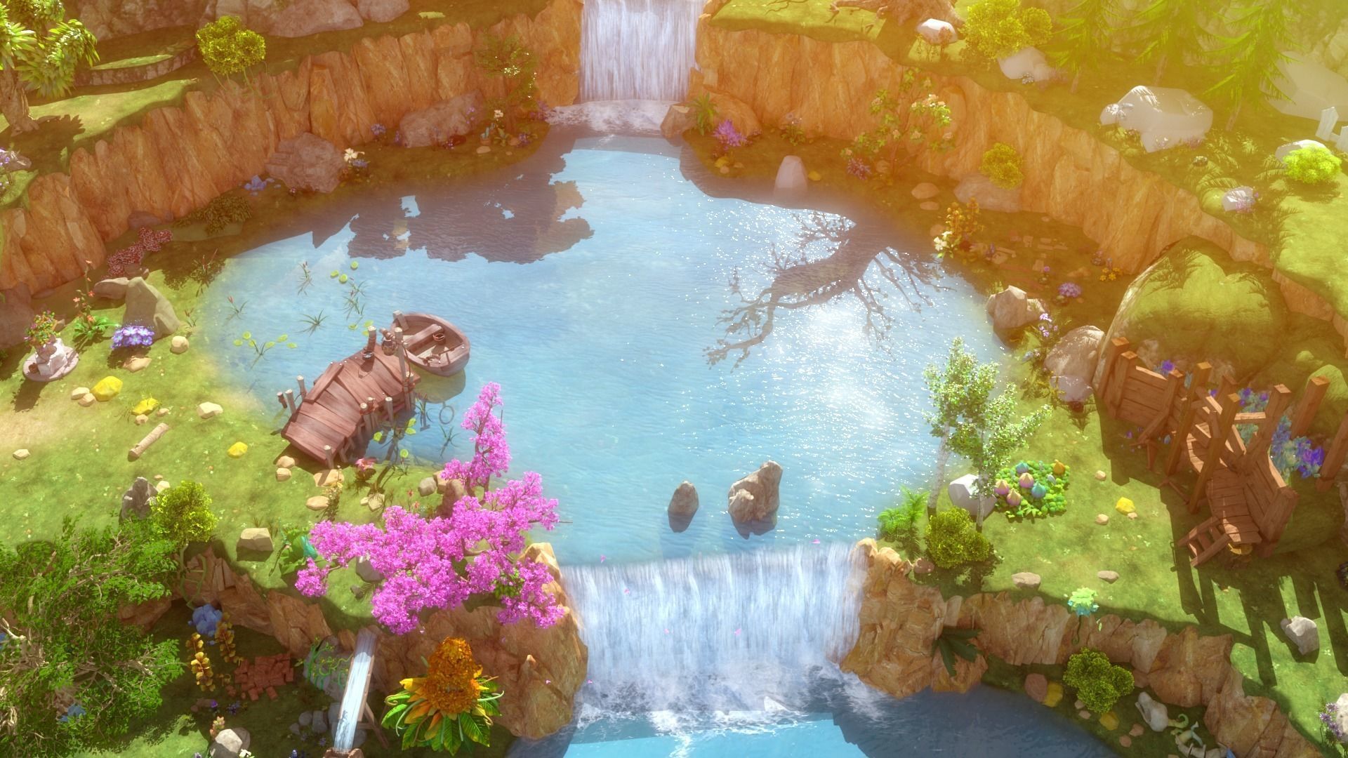 Cartoon Cliff Scene 3D model | CGTrader