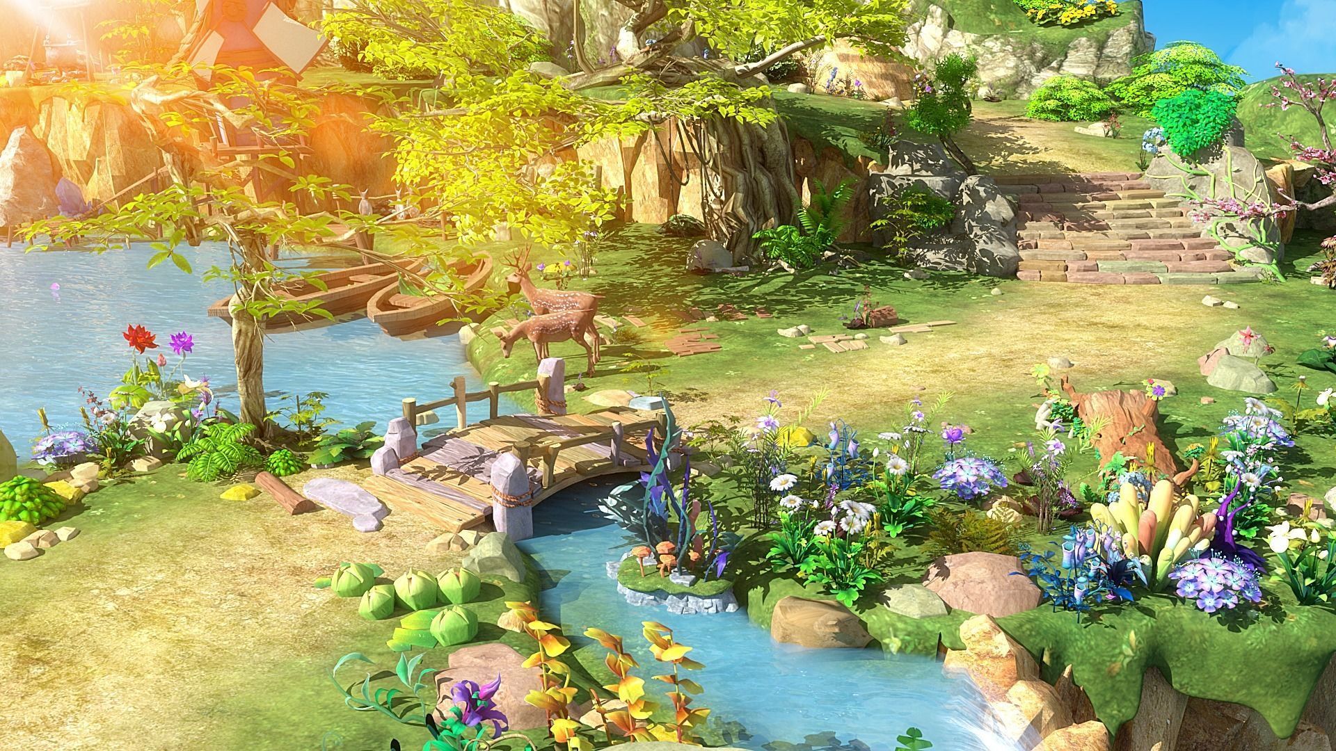 Cartoon Cliff Scene 3D model | CGTrader