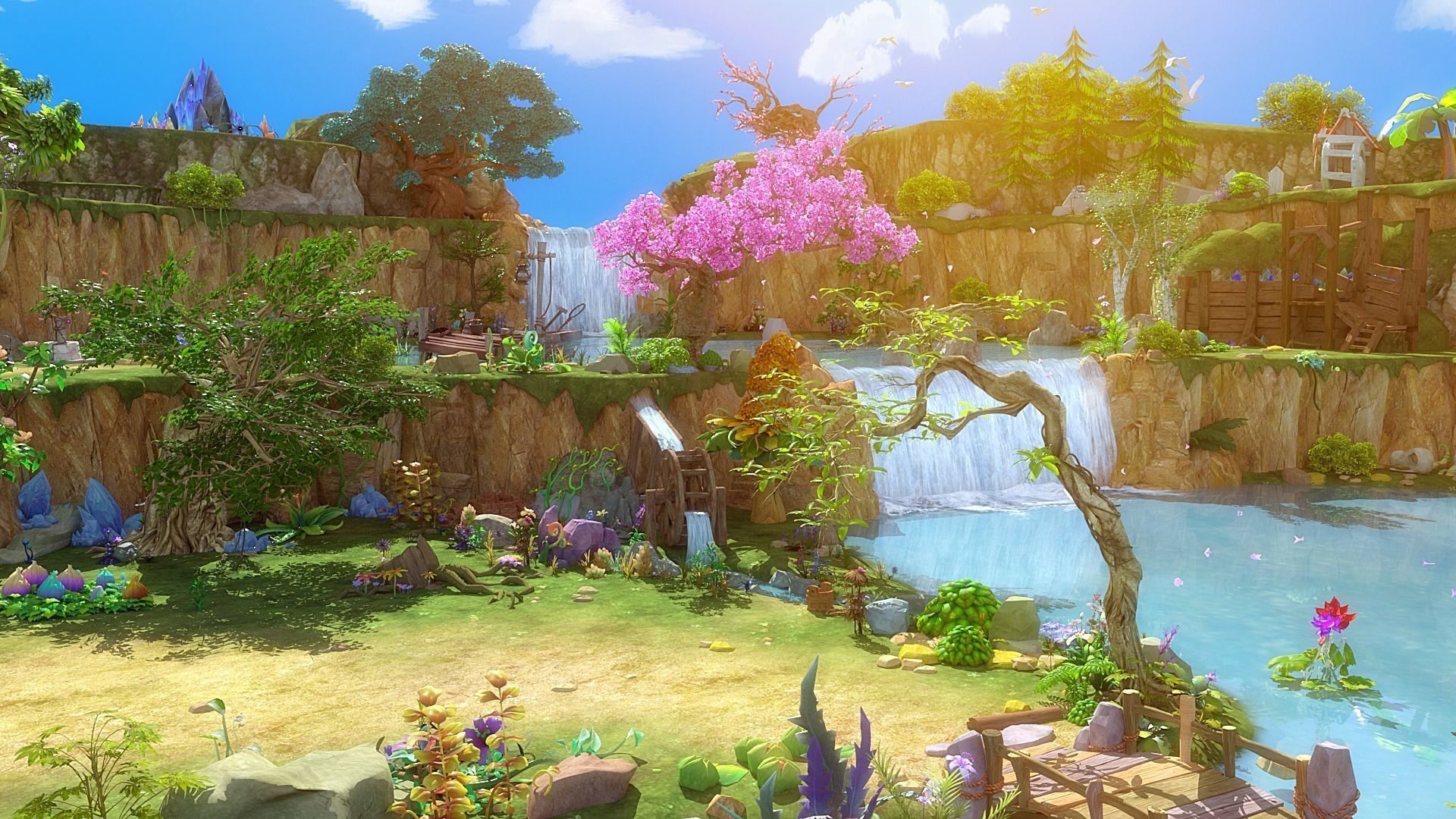 Cartoon Cliff Scene 3D model | CGTrader