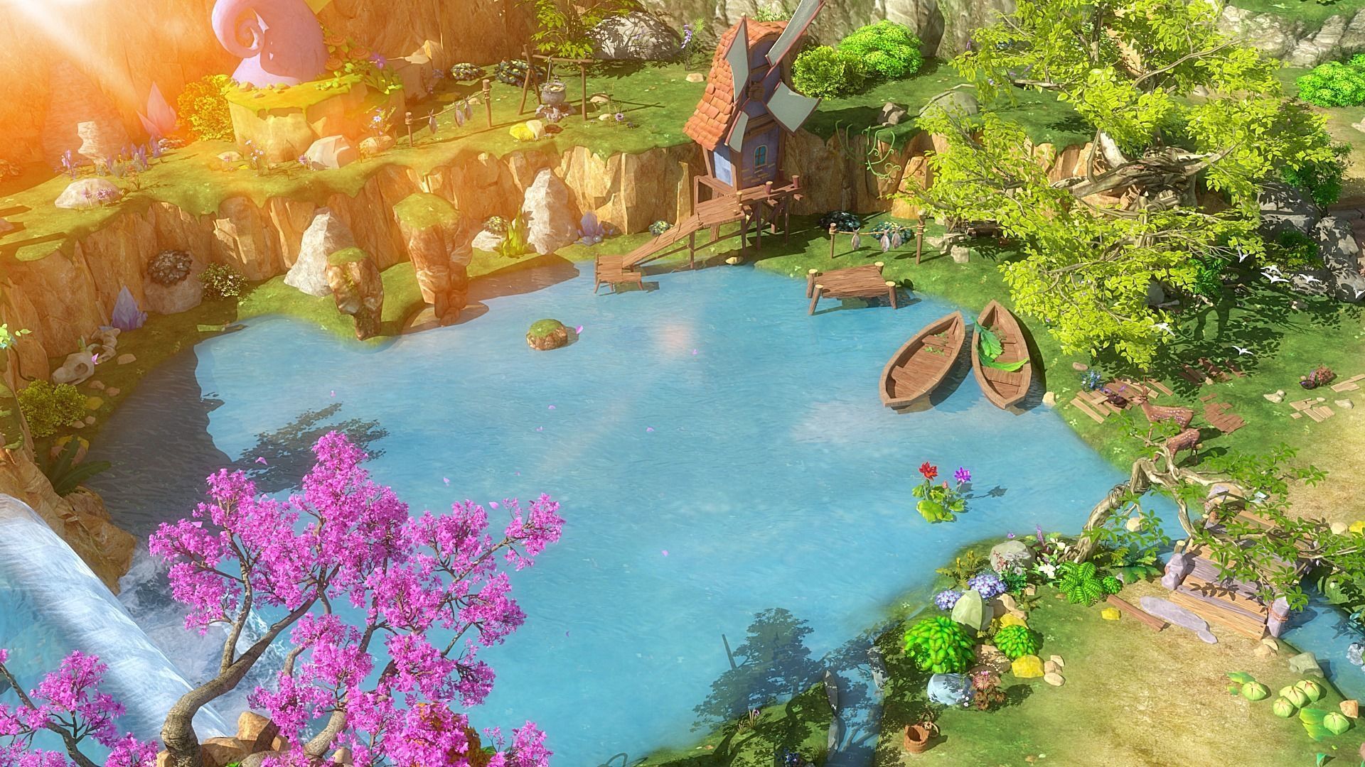 Cartoon Cliff Scene 3D model | CGTrader