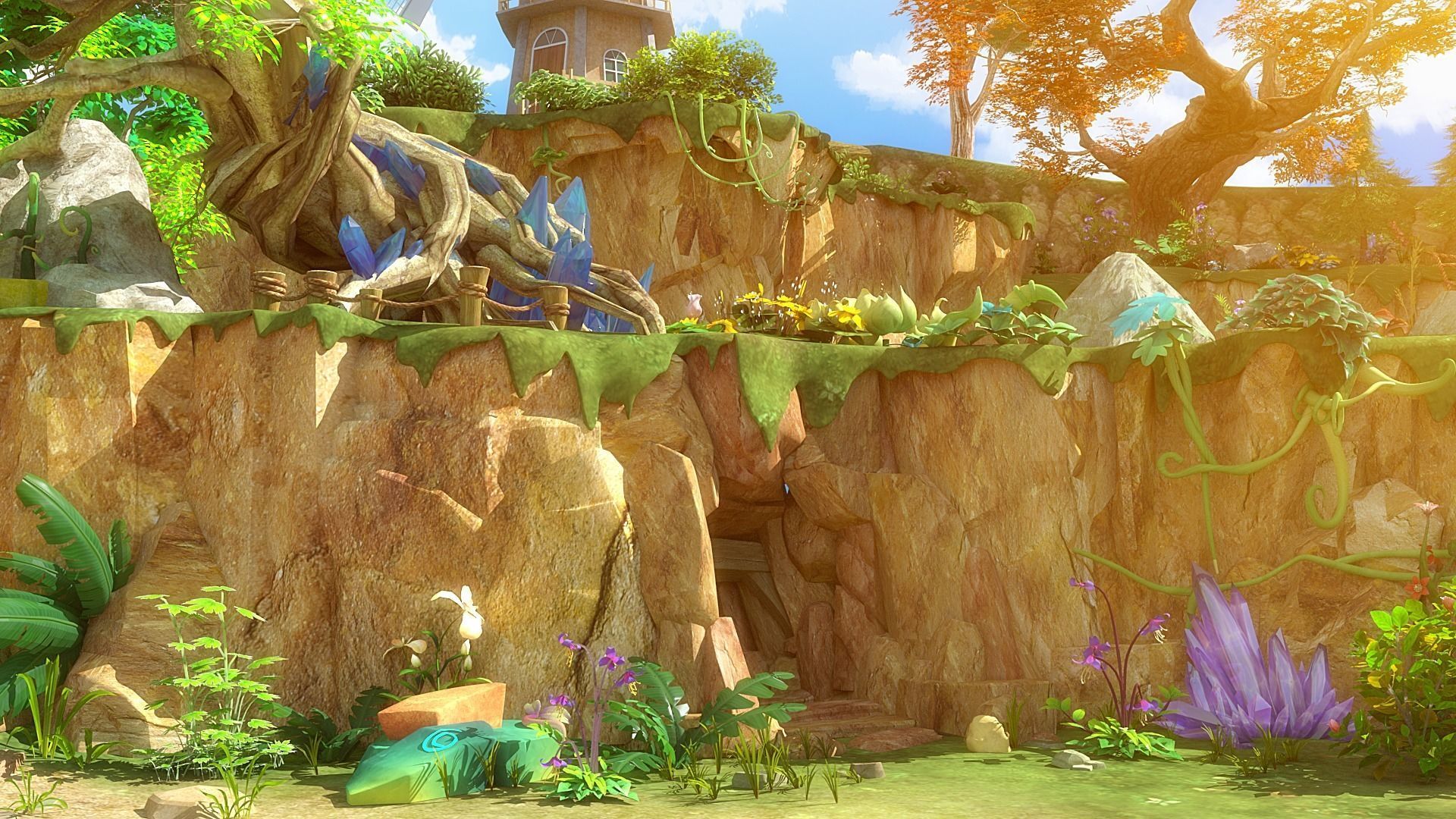 Cartoon Cliff Scene 3D model | CGTrader