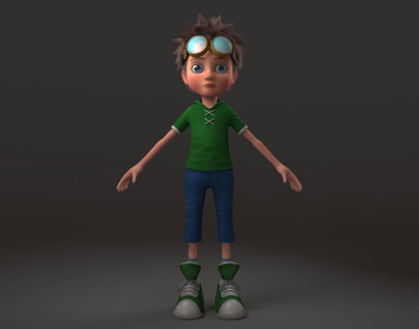 Cartoon Boy Rigged 3D model rigged | CGTrader