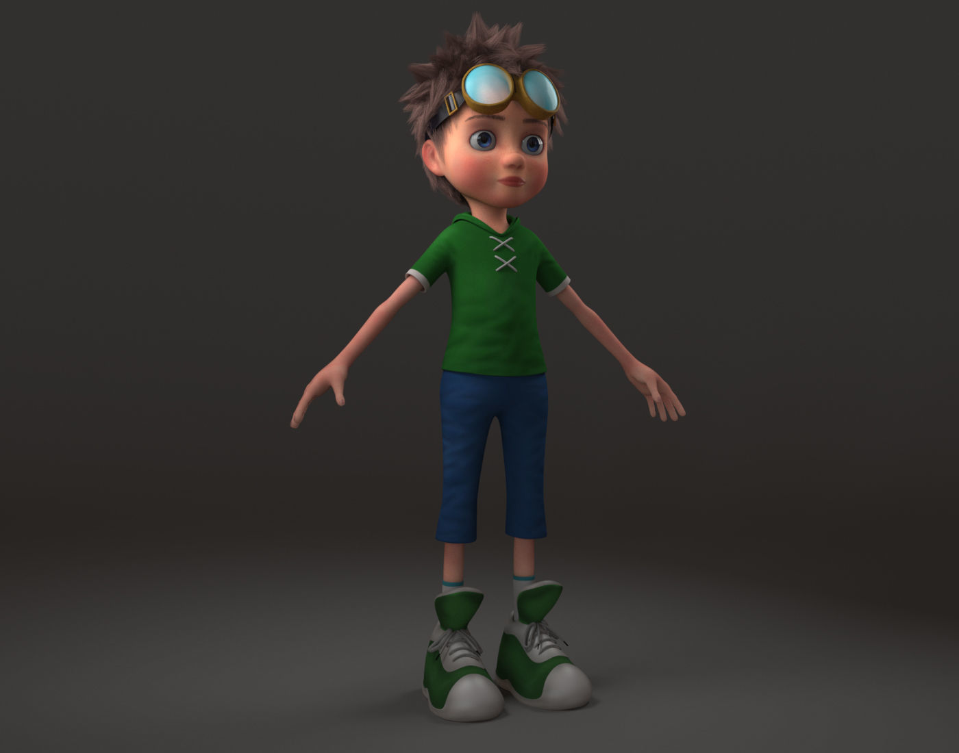 Cartoon Boy Rigged 3D model rigged | CGTrader