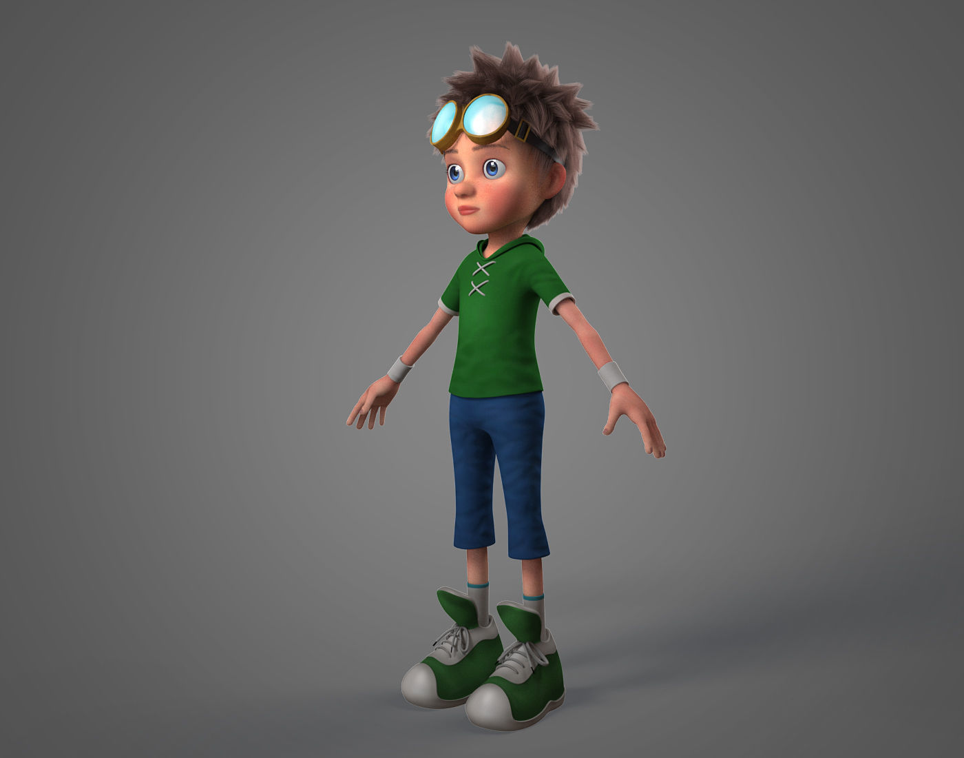 Cartoon Boy Rigged 3D model rigged | CGTrader