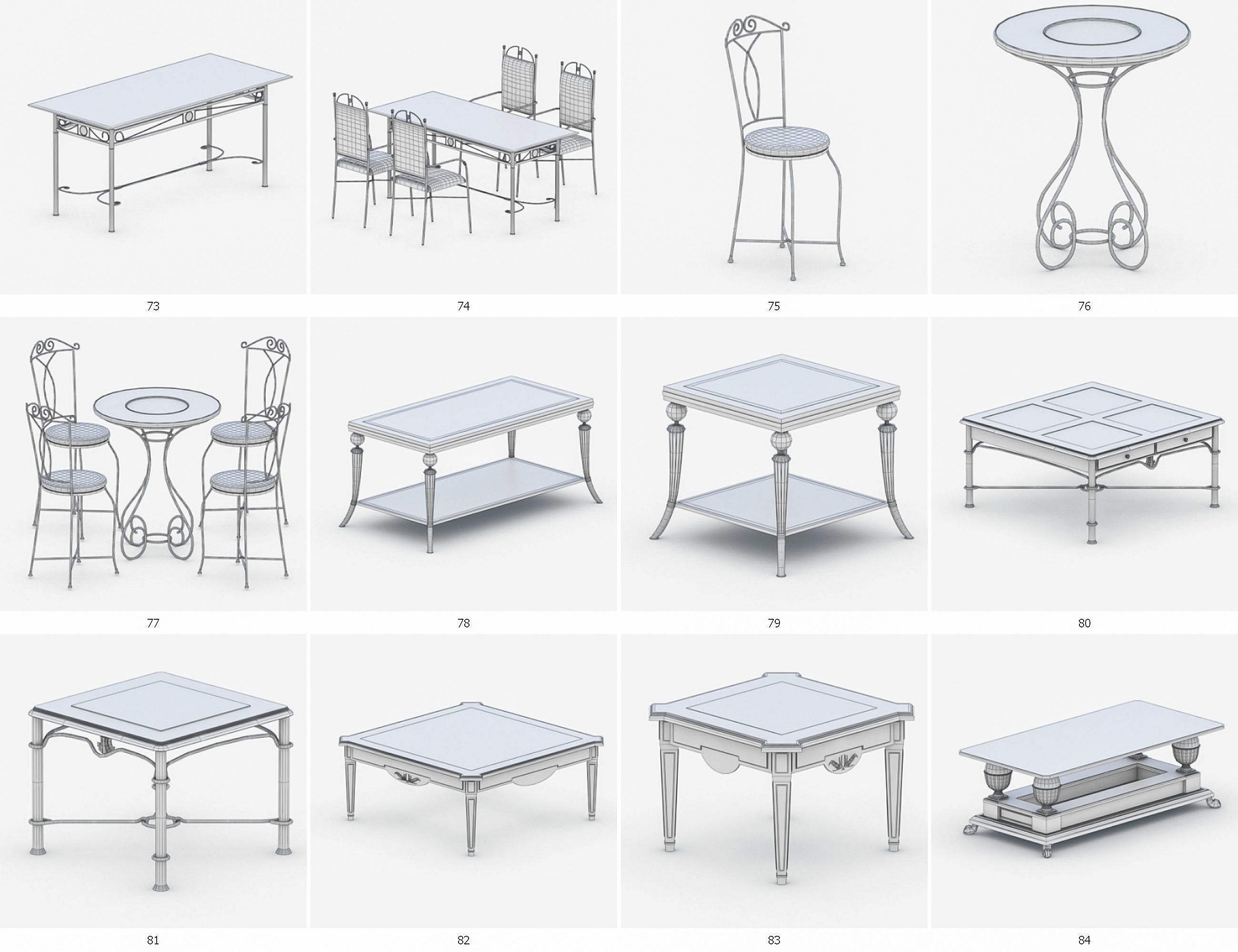 3D model Classic Furniture Collection VR / AR / low-poly | CGTrader