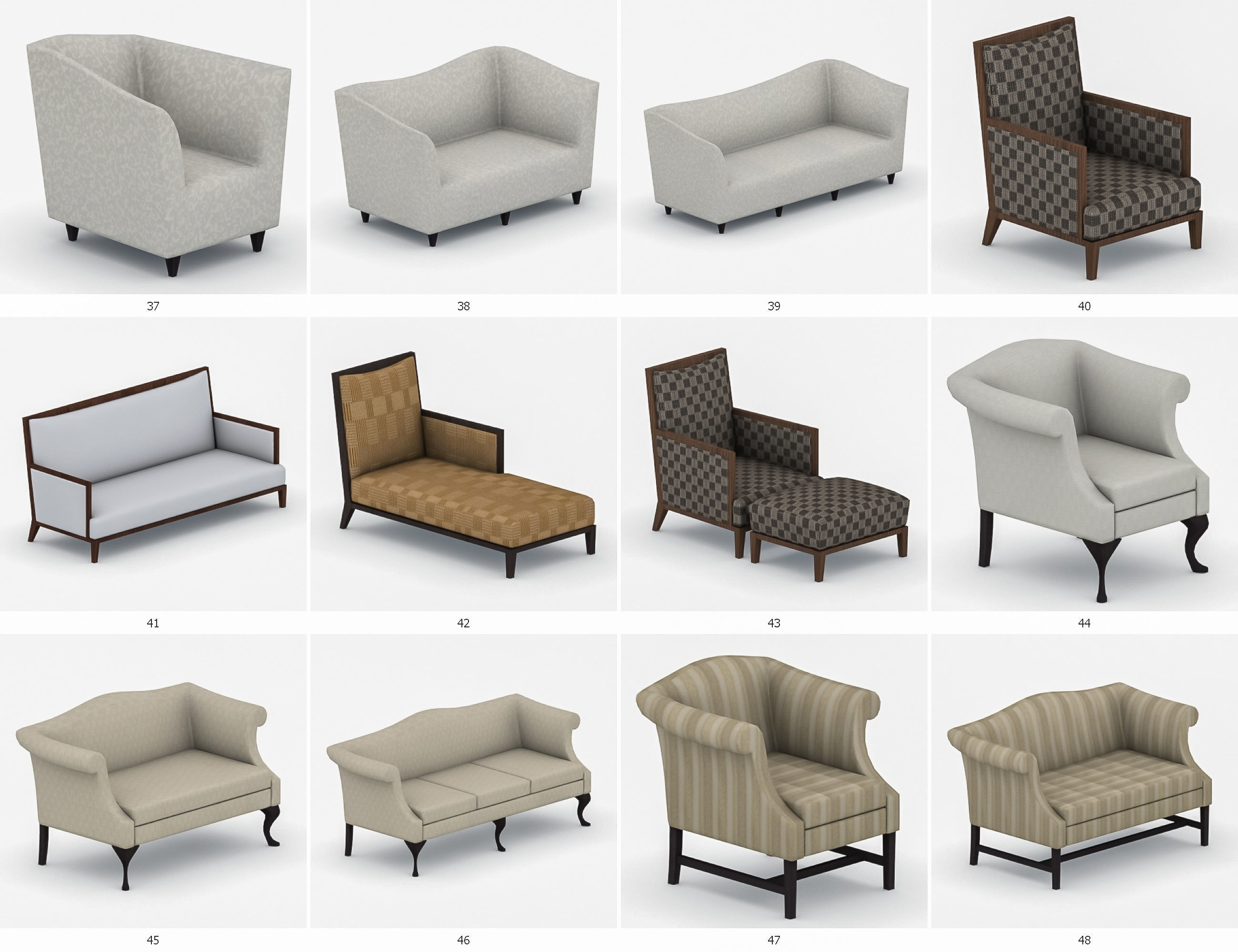 3D model Classic Furniture Collection VR / AR / low-poly | CGTrader