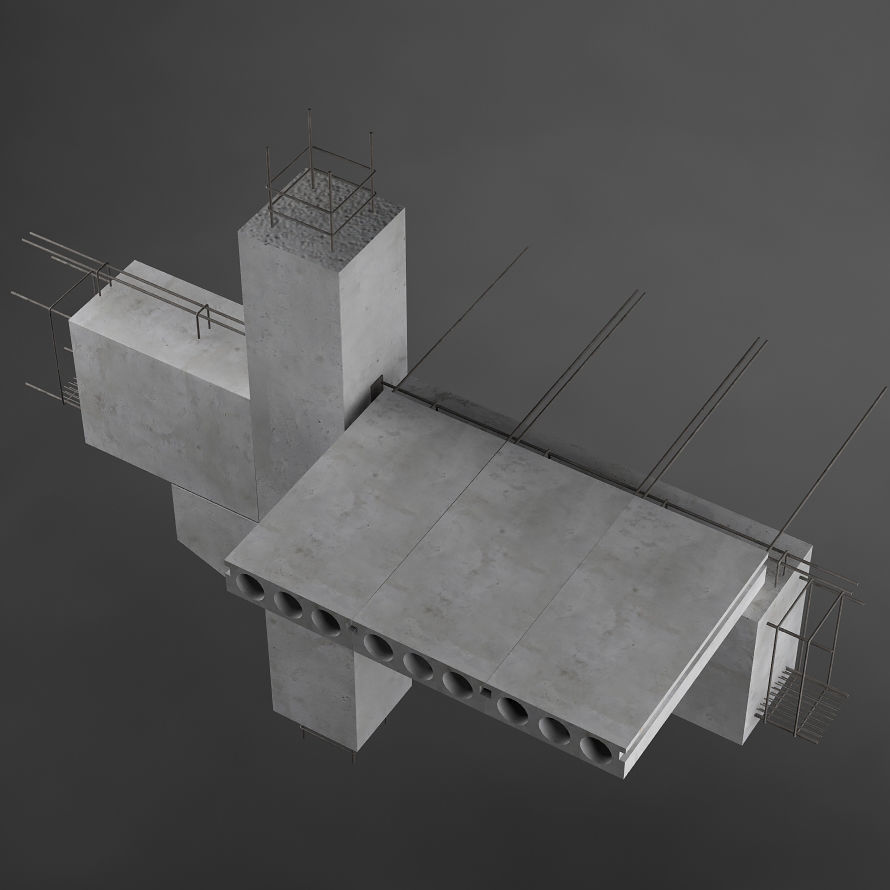 Construction detail 01 beam column connection 3D model | CGTrader