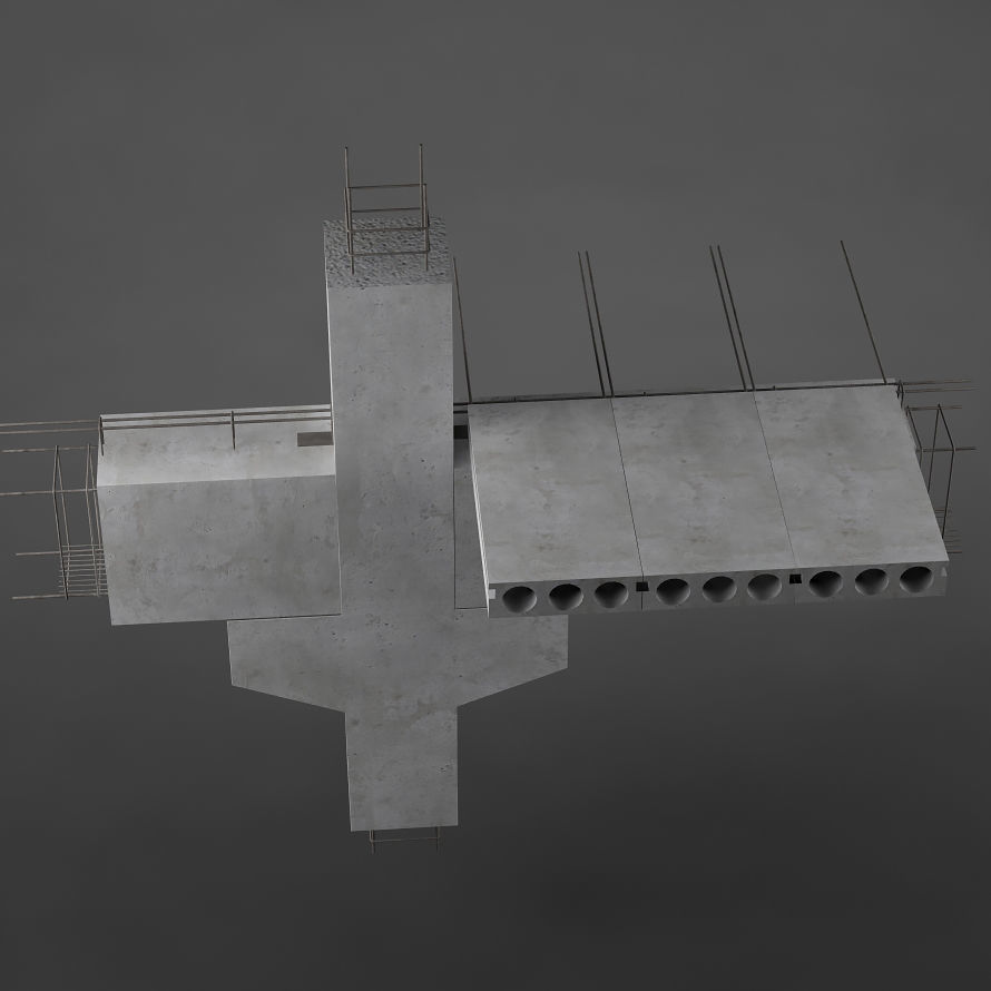 Construction detail 01 beam column connection 3D model | CGTrader