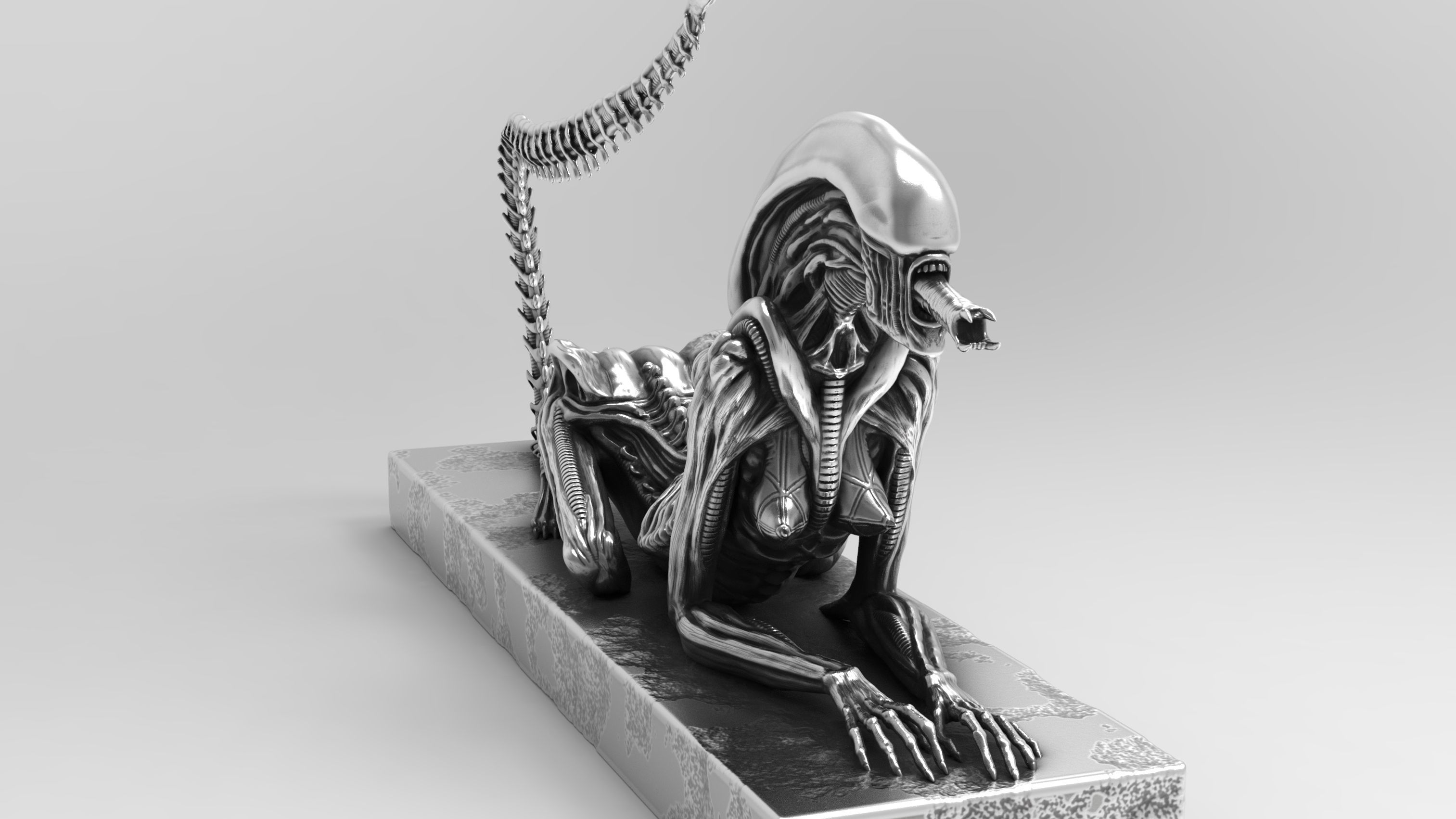 Alien HR Giger sci-fi Model 3D model 3D printable | CGTrader