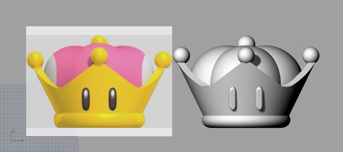 Bowsette crown 3D model 3D printable | CGTrader