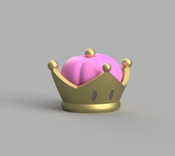 Bowsette crown 3D model 3D printable | CGTrader