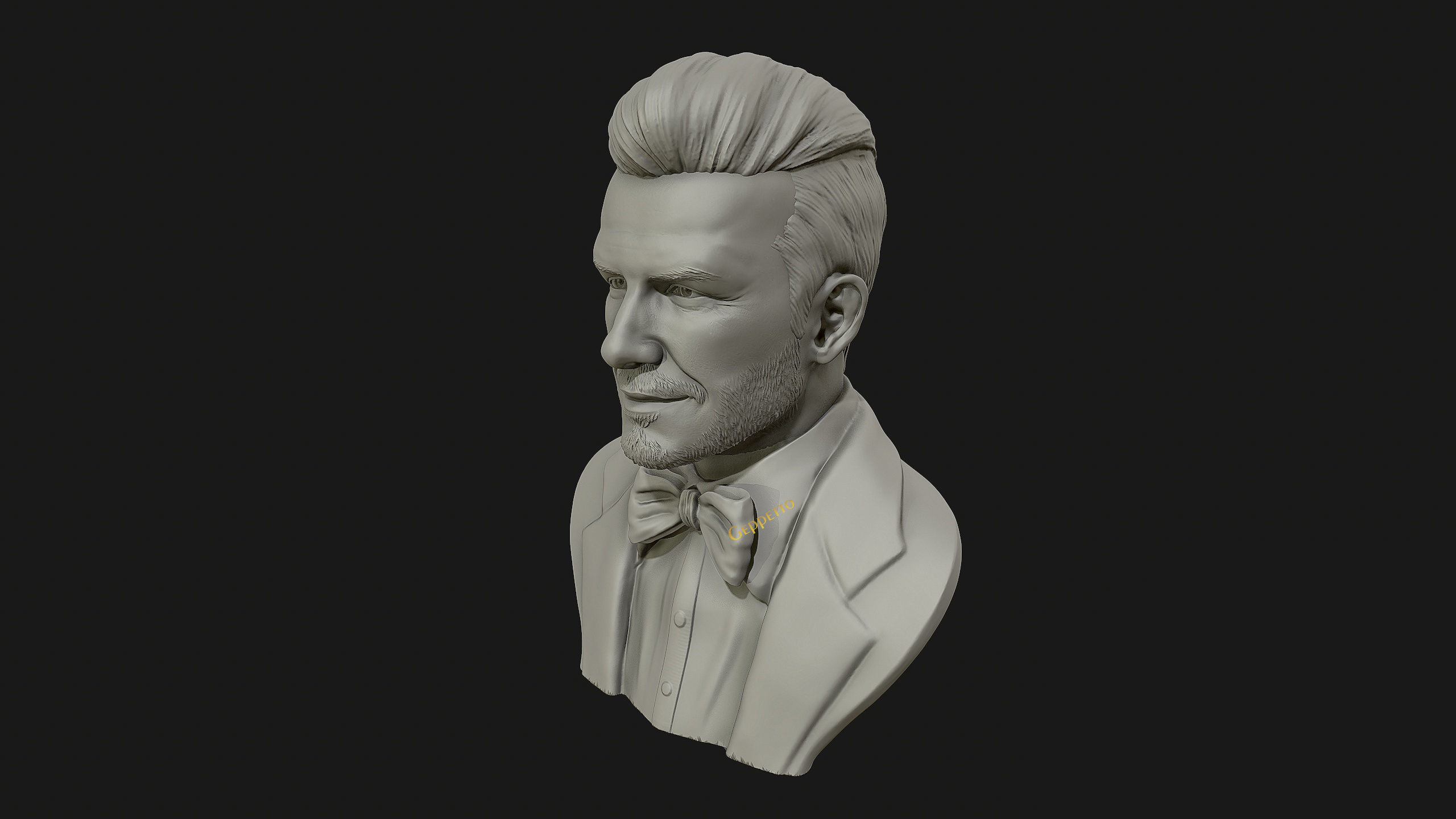 David Beckham 3D Sculpture 3D model 3D printable | CGTrader