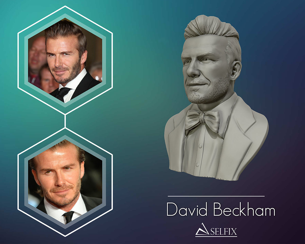 David Beckham 3D Sculpture 3D model 3D printable | CGTrader