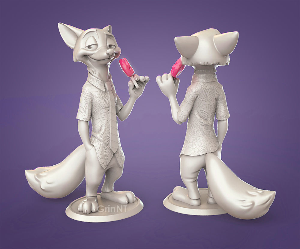 Nick Wilde from Zootopia Fanart 3D model 3D printable | CGTrader