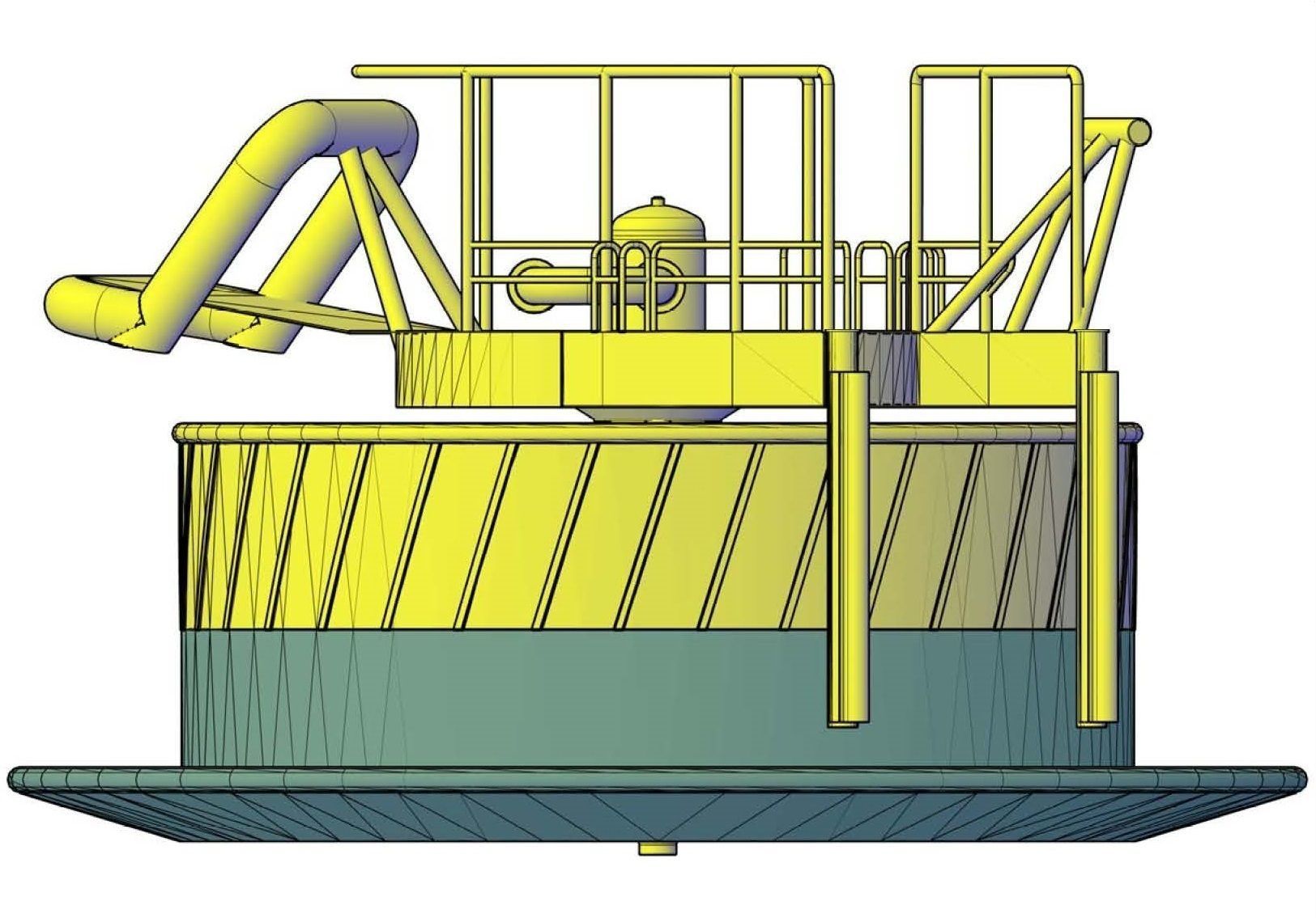 Calm Buoy-Single Point Mooring 3D model 3D printable | CGTrader