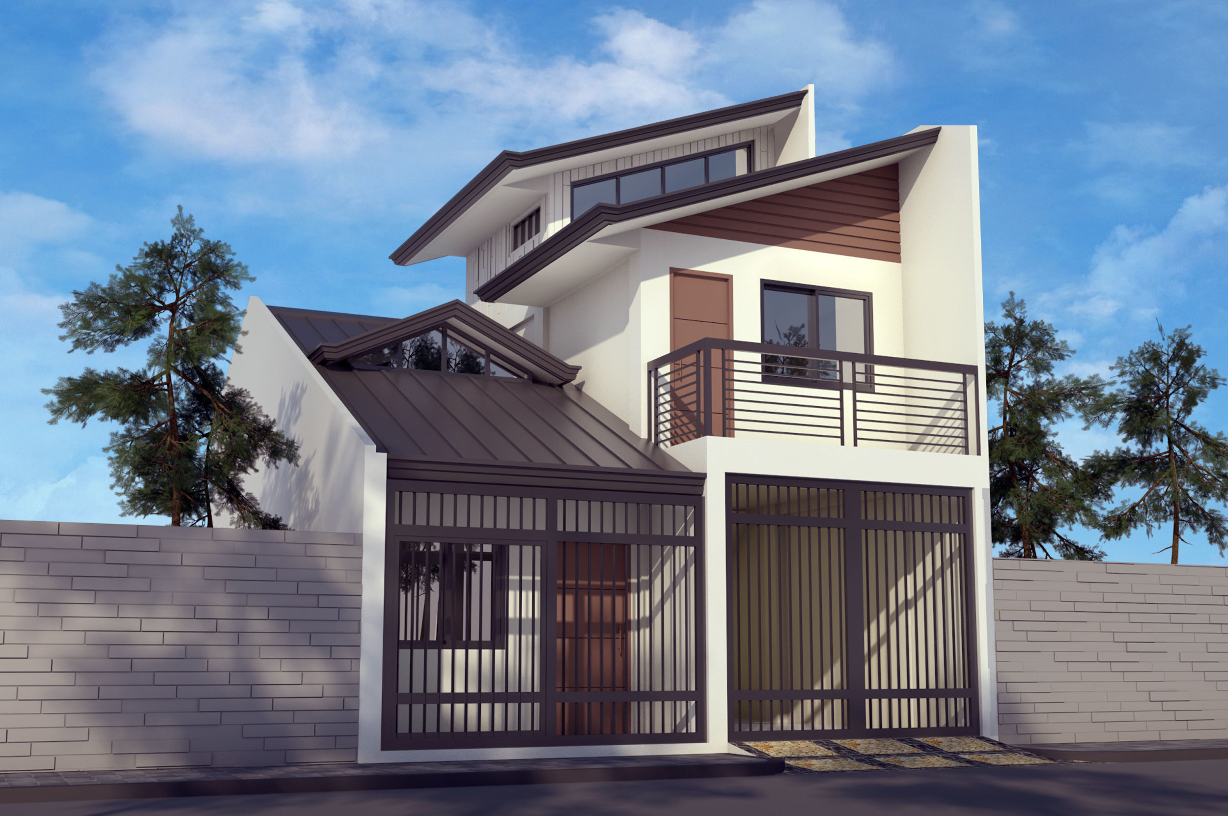 Two Storey House 3D model | CGTrader