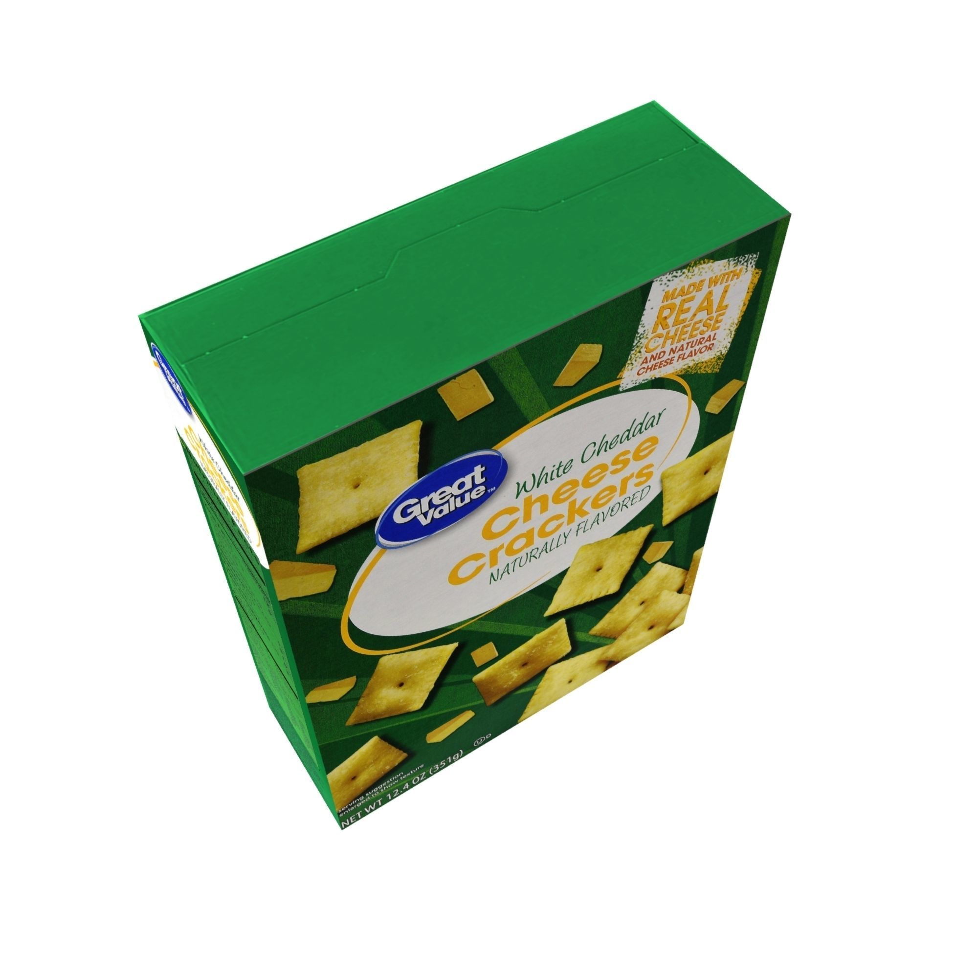 3D model Great Value White Cheddar Cheese Baked Snack Crackers VR / AR ...