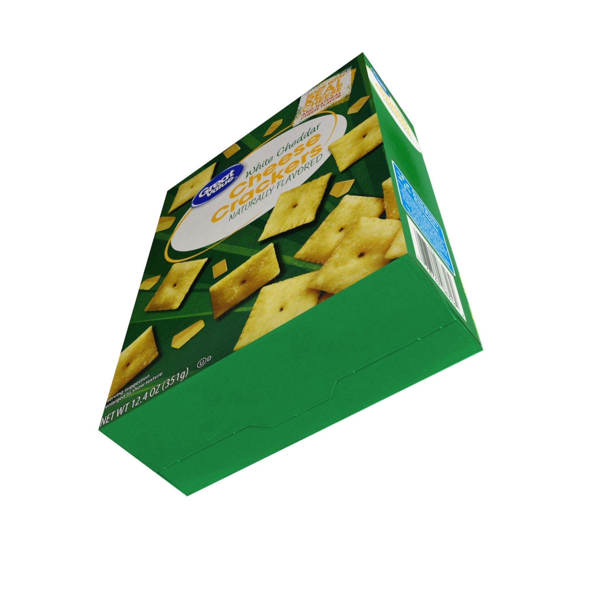 3D model Great Value White Cheddar Cheese Baked Snack Crackers VR / AR ...
