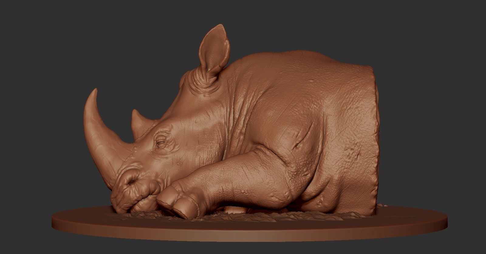 Rhino with butterflies free 3D model 3D printable | CGTrader