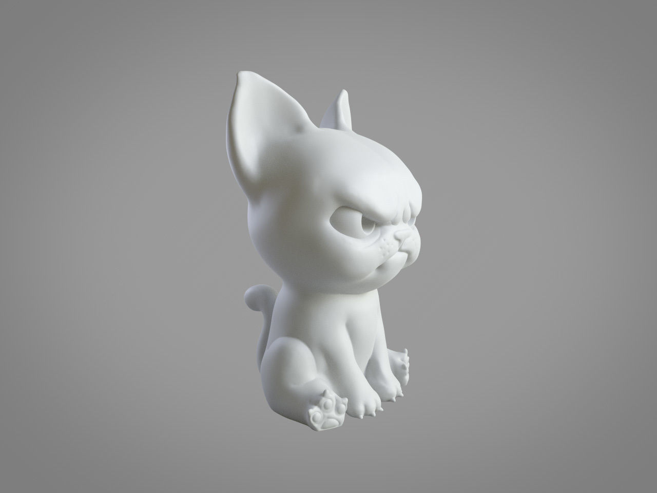 Grumpy Kitty 3D model 3D printable | CGTrader