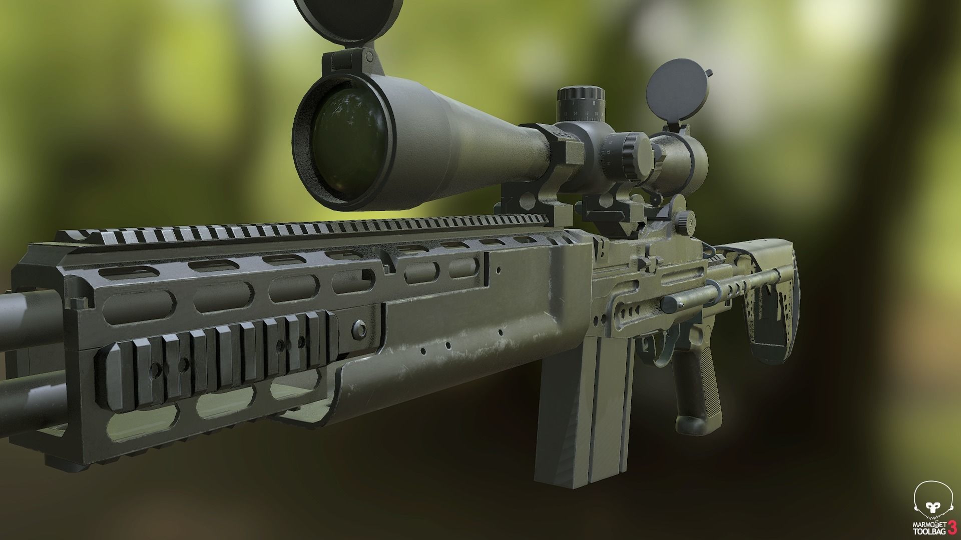3D model MK14 Ebr Rifle VR / AR / low-poly | CGTrader