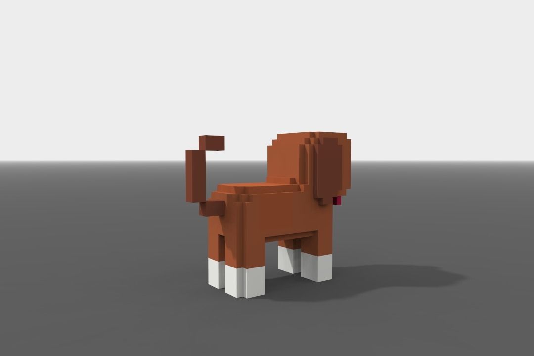 3D model Voxel Dog VR / AR / low-poly | CGTrader