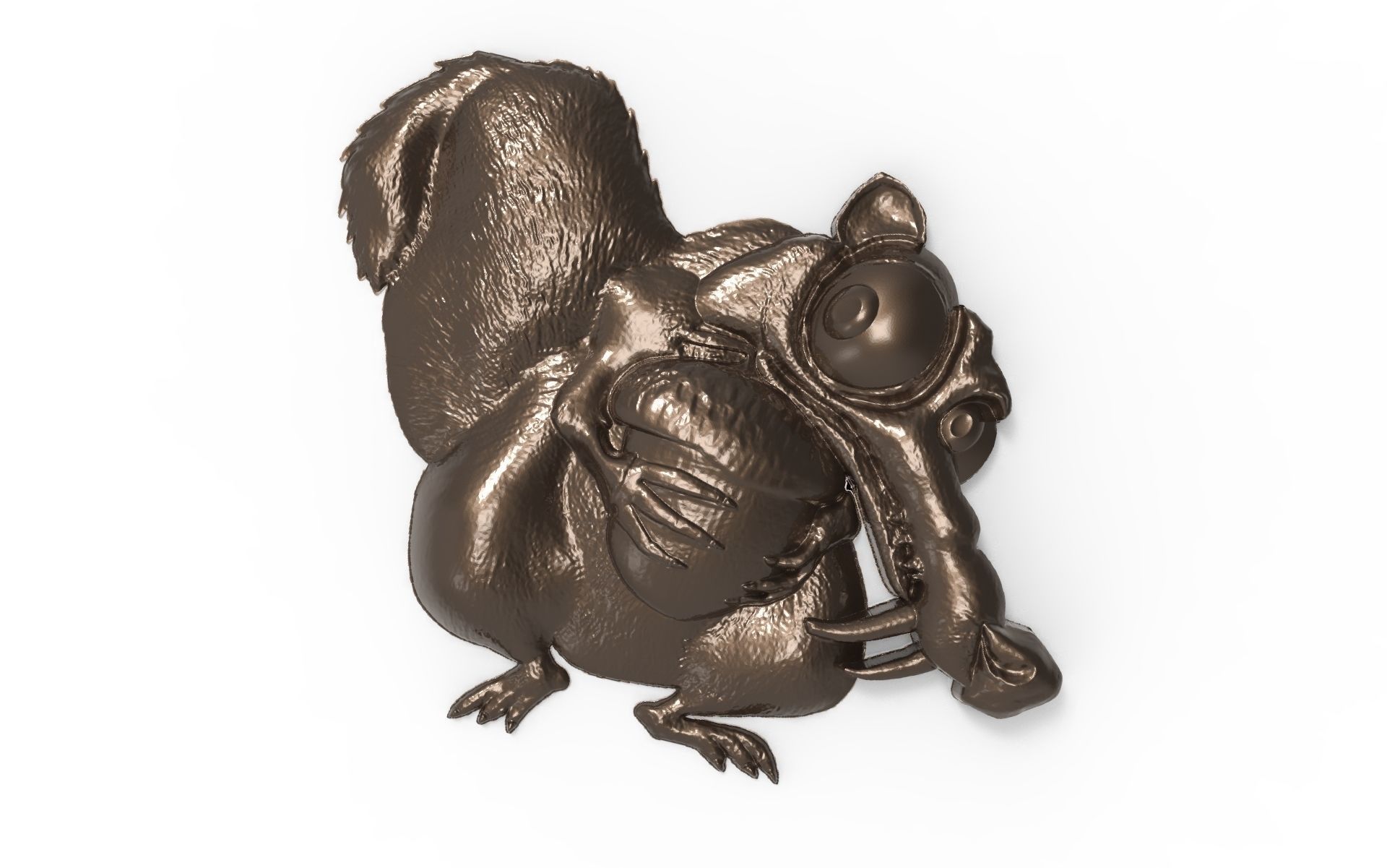 Scrat - Ice Age Squirrel bas relief for CNC 3D model 3D printable ...