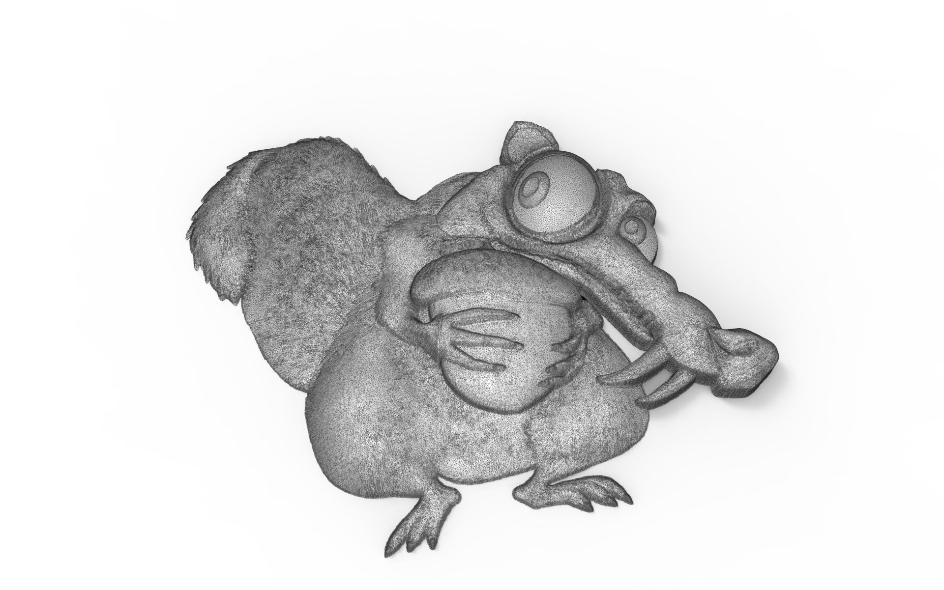 Scrat - Ice Age Squirrel bas relief for CNC 3D model 3D printable ...