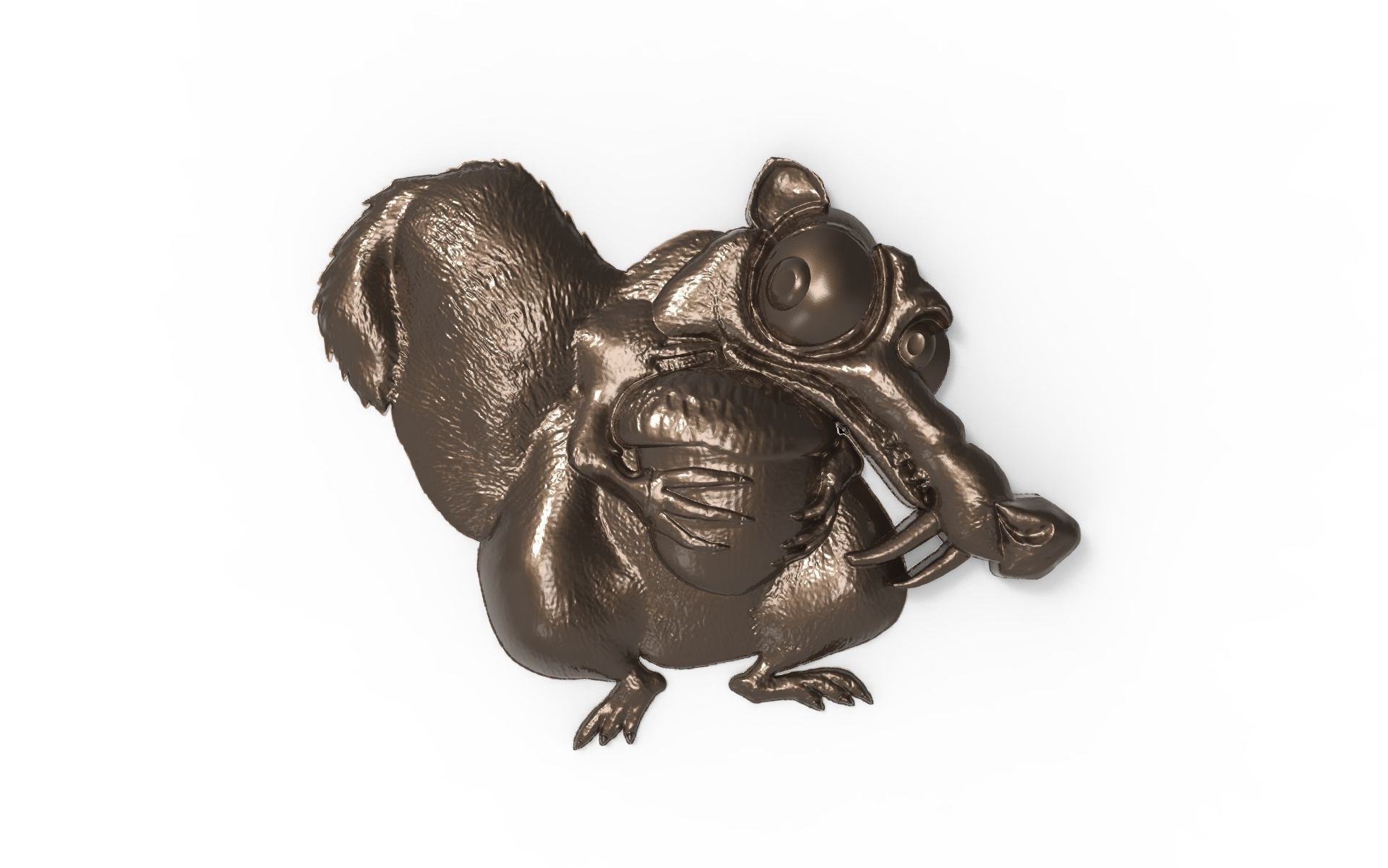 Scrat - Ice Age Squirrel bas relief for CNC 3D model 3D printable ...