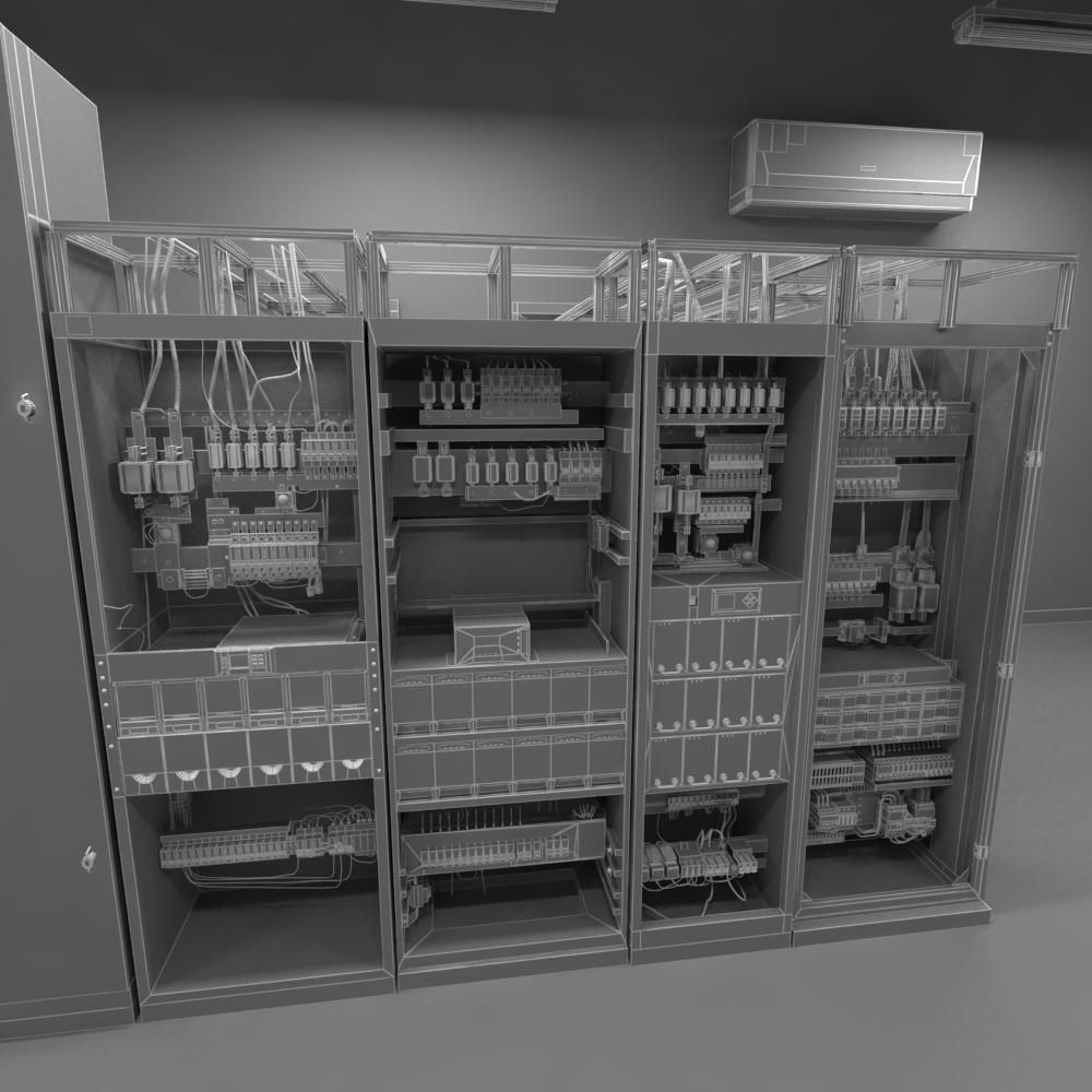 Telecom Power Center Room 3D model | CGTrader