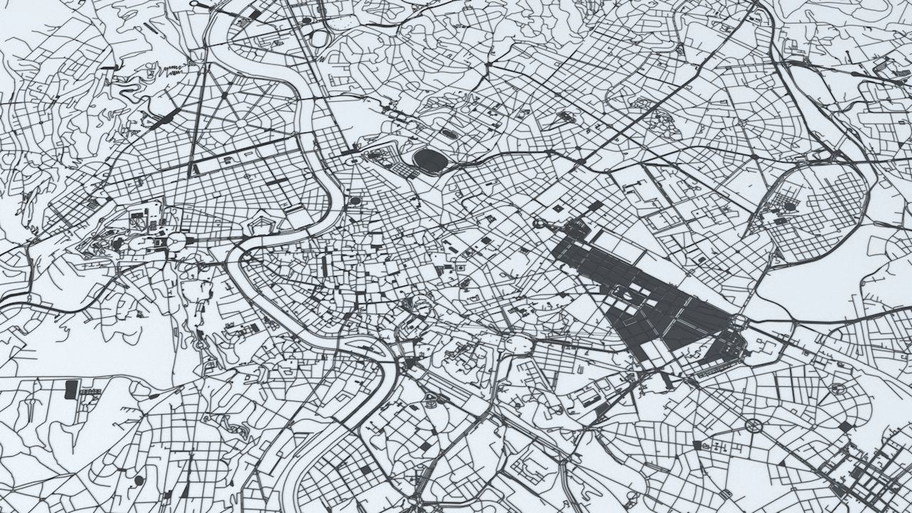 Rome Road Network and Streets 3D model | CGTrader