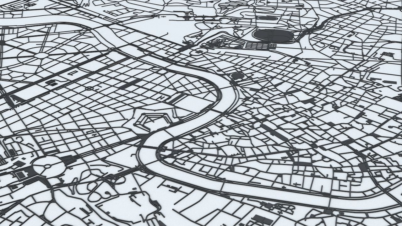 Rome Road Network and Streets 3D model | CGTrader