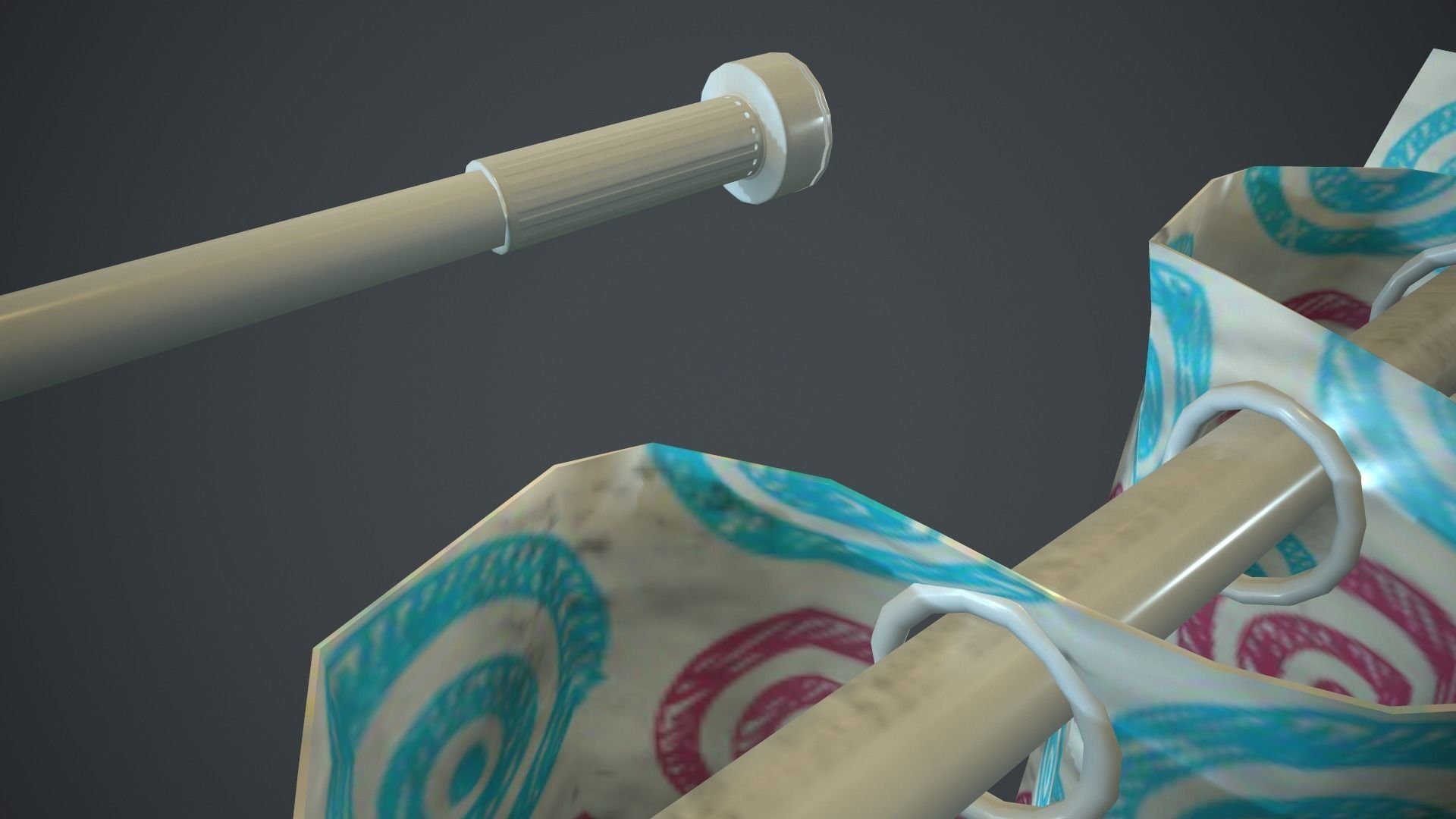 3D model Bathroom Curtains PBR Game Ready VR / AR / low-poly | CGTrader