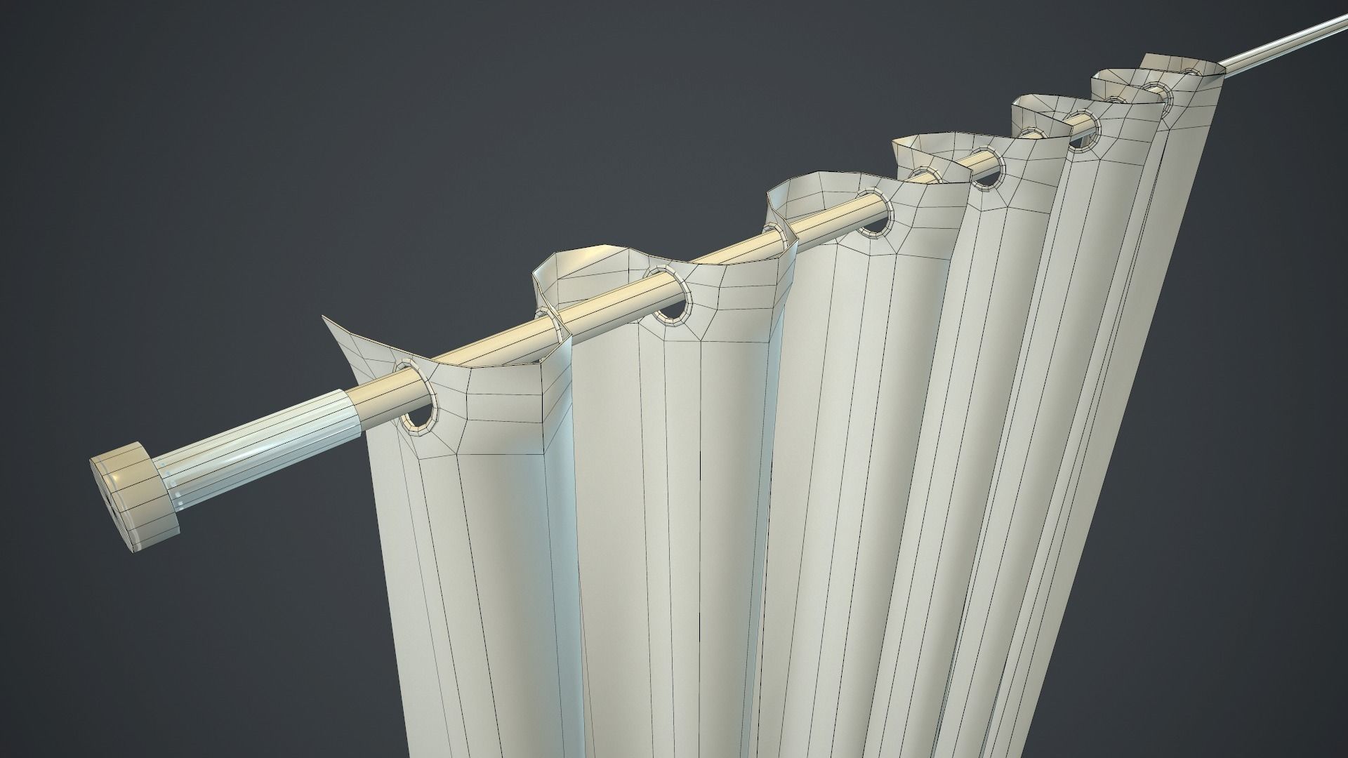 3D model Bathroom Curtains PBR Game Ready VR / AR / low-poly | CGTrader
