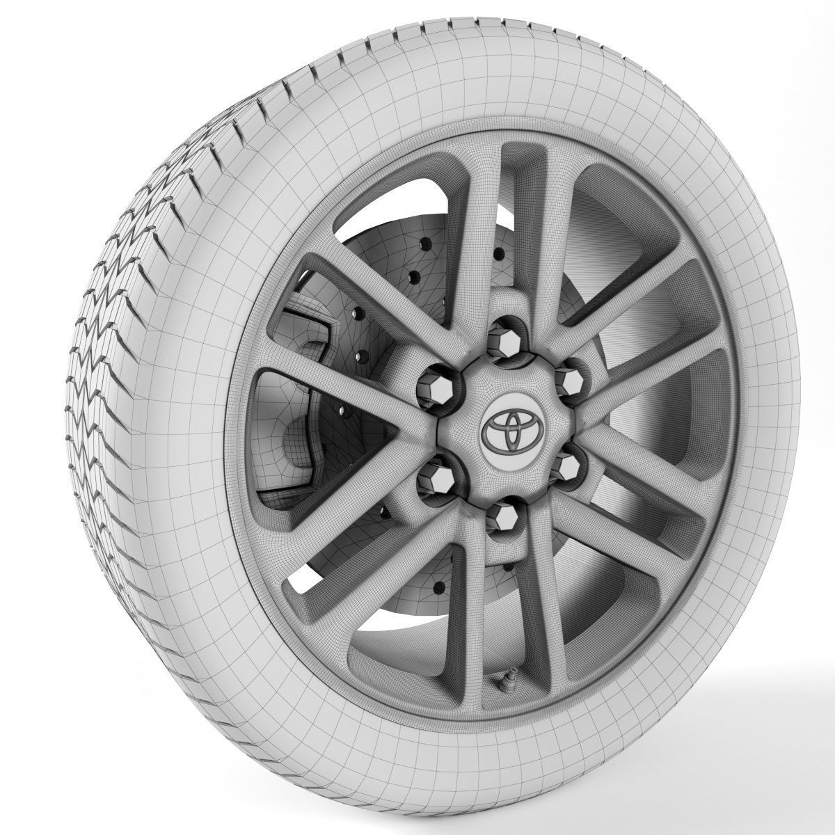 Toyota Hilux Wheel 3D model | CGTrader