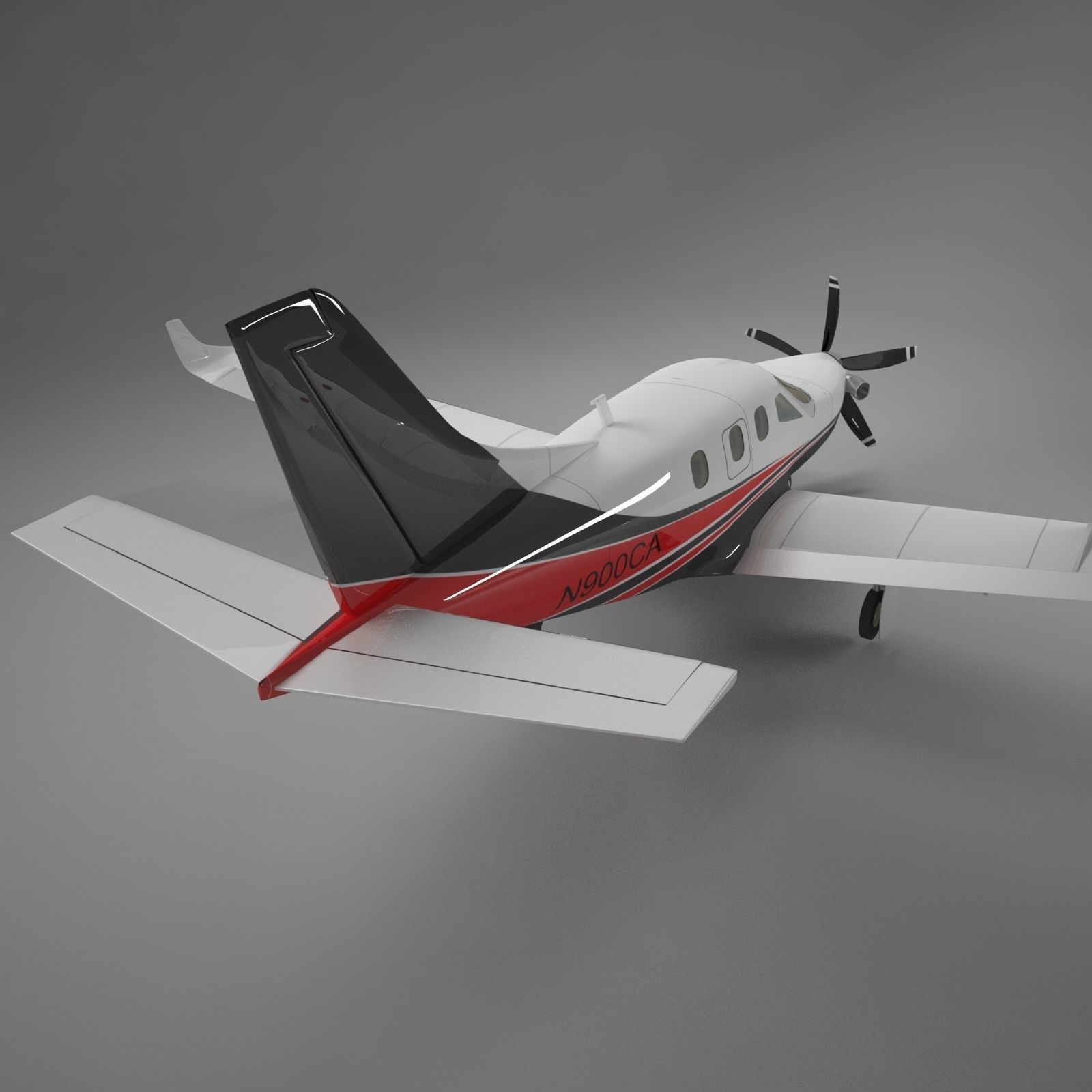 TBM 900 Socata high detailed airplane model 3D model animated | CGTrader