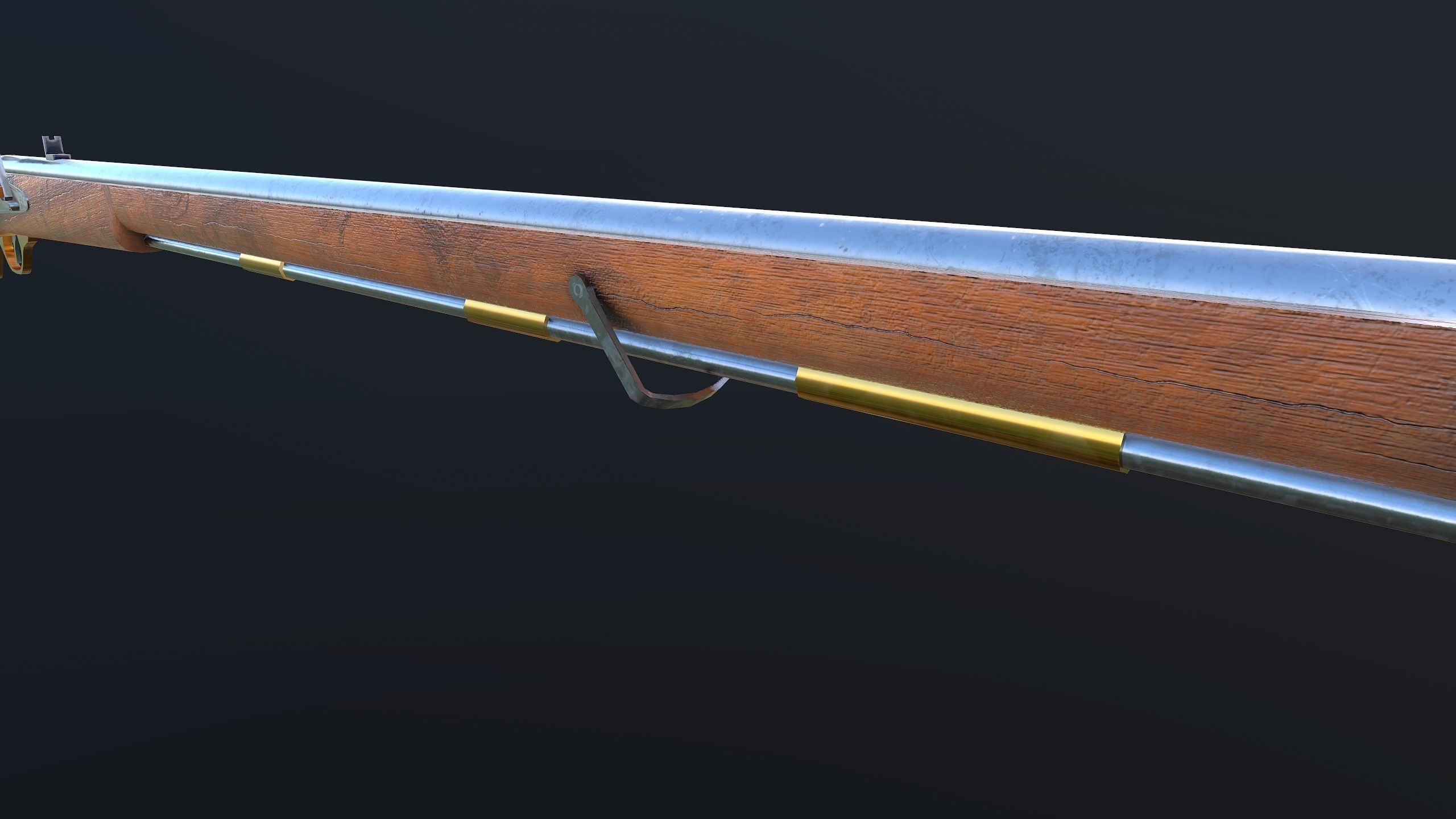 3D model English musket FPS Brown Bess VR / AR / low-poly | CGTrader