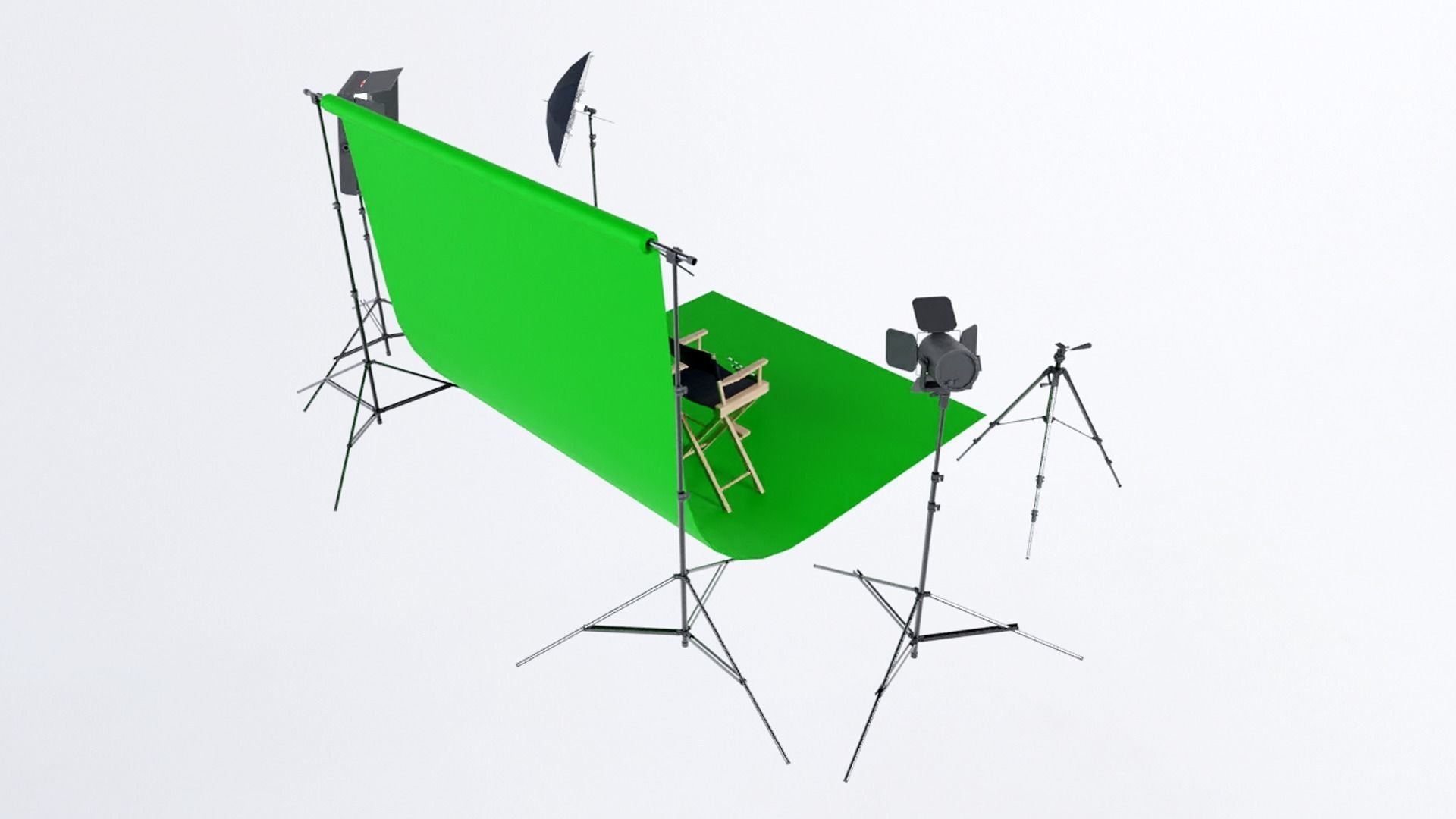 3D model Collection of Low Poly PBR Studio Camera Props VR / AR / low ...