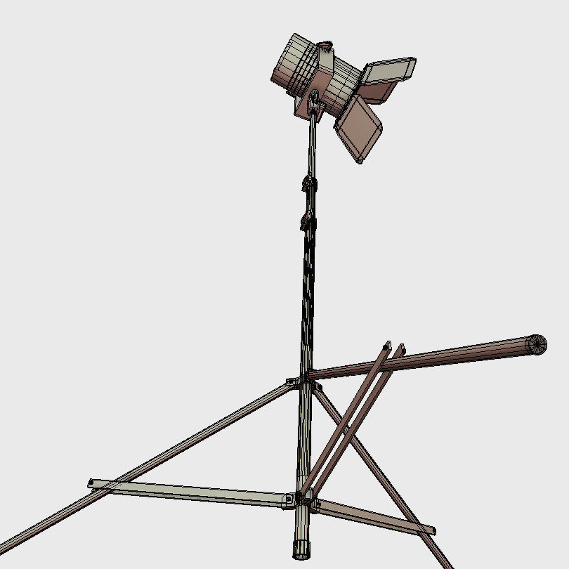 3D model Collection of Low Poly PBR Studio Camera Props VR / AR / low ...