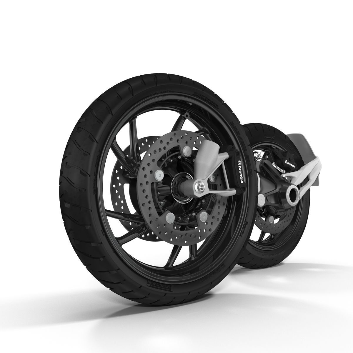 Motorcycle Wheels 3D model | CGTrader