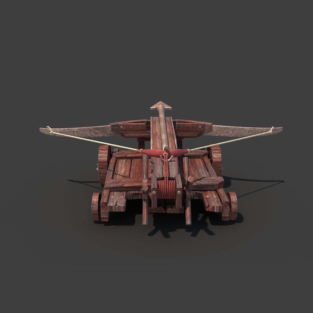 Ballista wooden bow and arrow 3D model | CGTrader