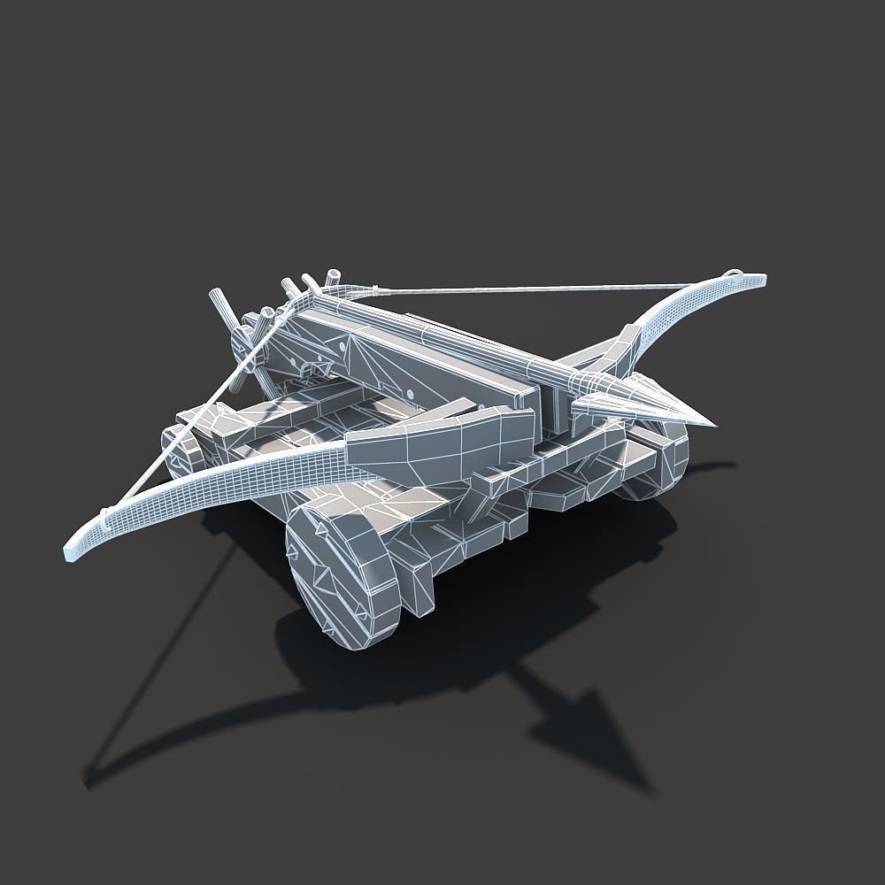 Ballista wooden bow and arrow 3D model | CGTrader
