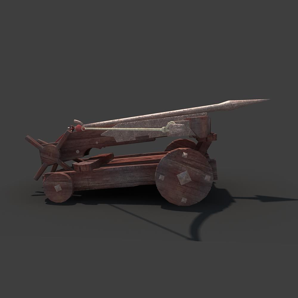 Ballista wooden bow and arrow 3D model | CGTrader
