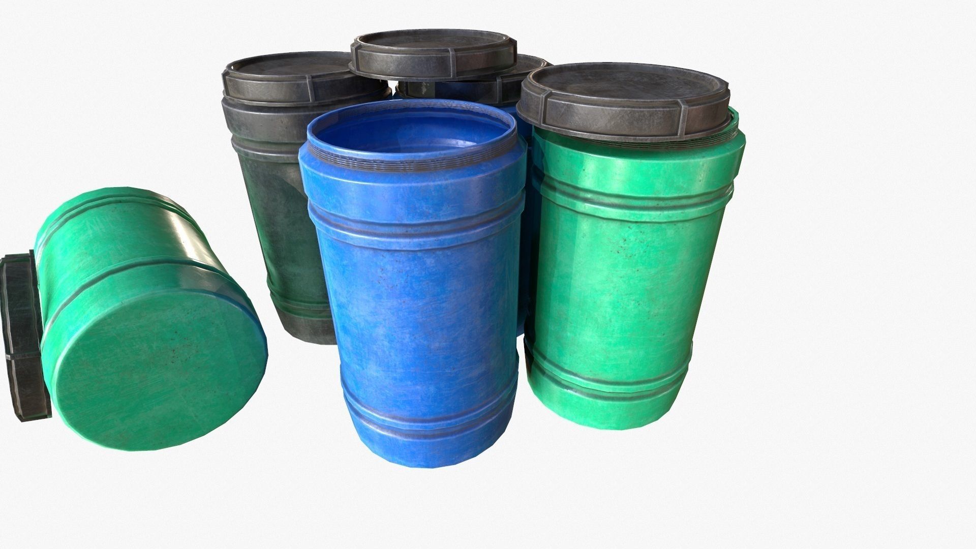 3D model industrial plastic barrel VR / AR / low-poly | CGTrader