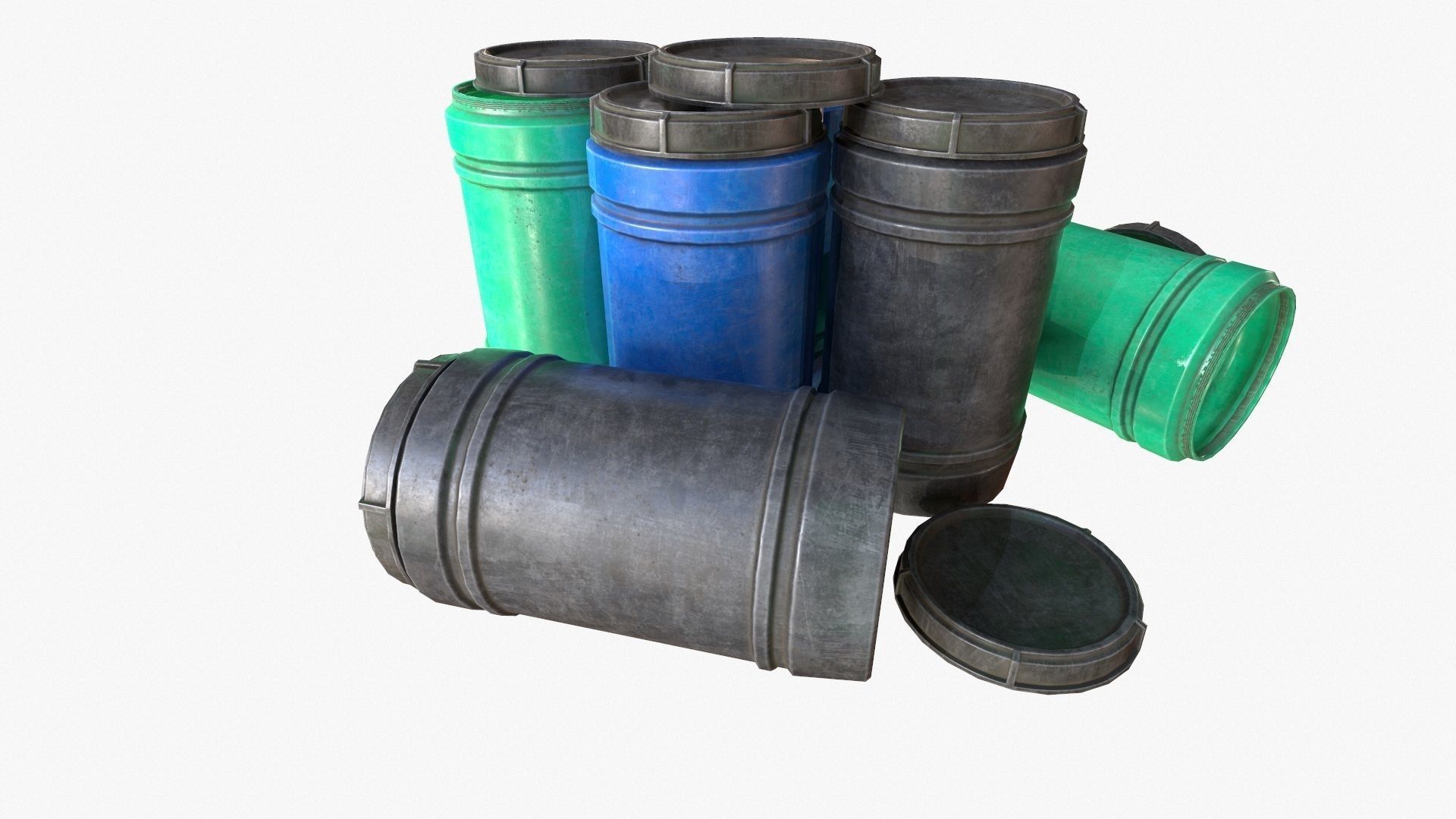 3D model industrial plastic barrel VR / AR / low-poly | CGTrader